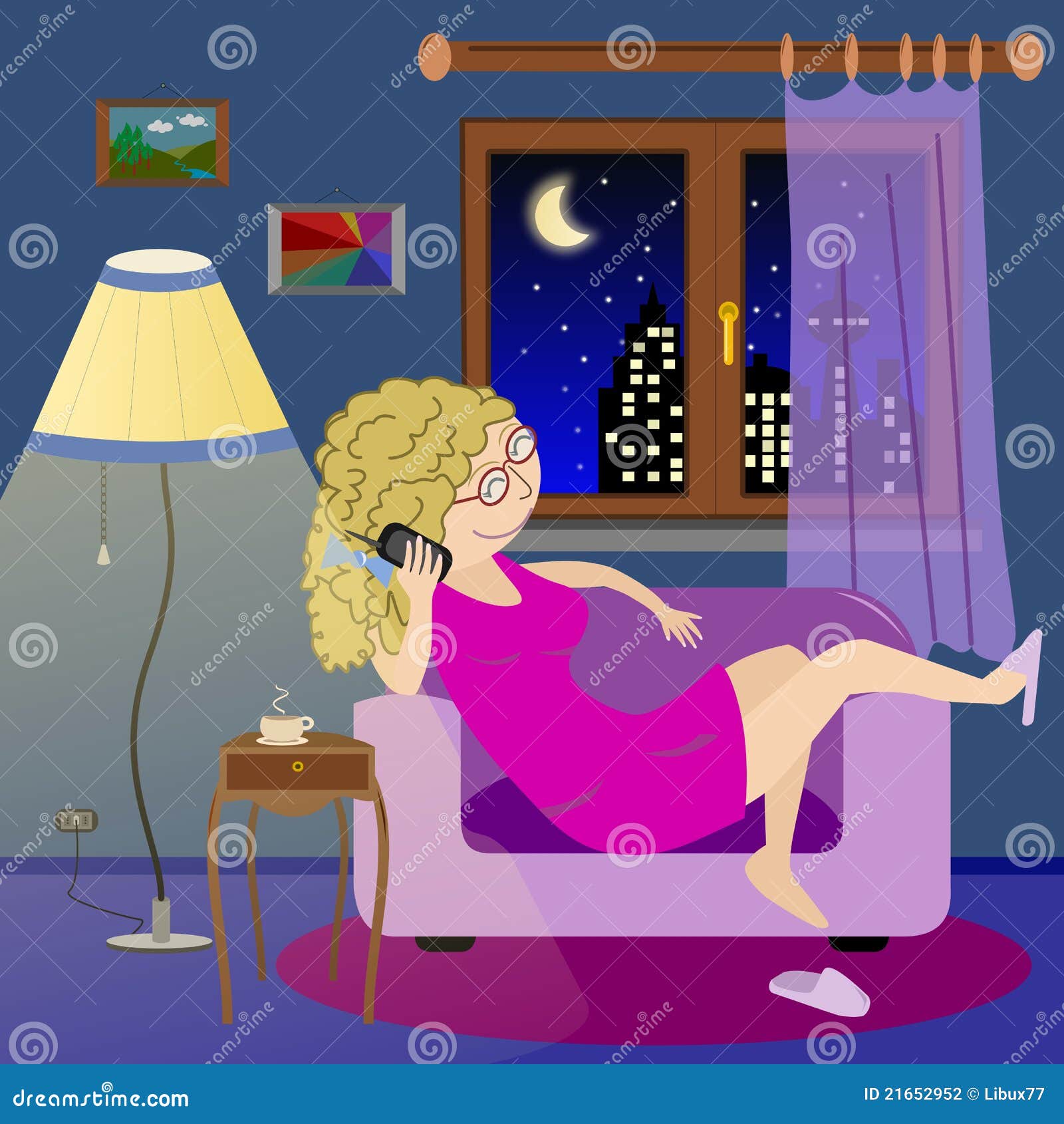 Relax at home stock illustration. Illustration of furniture - 21652952