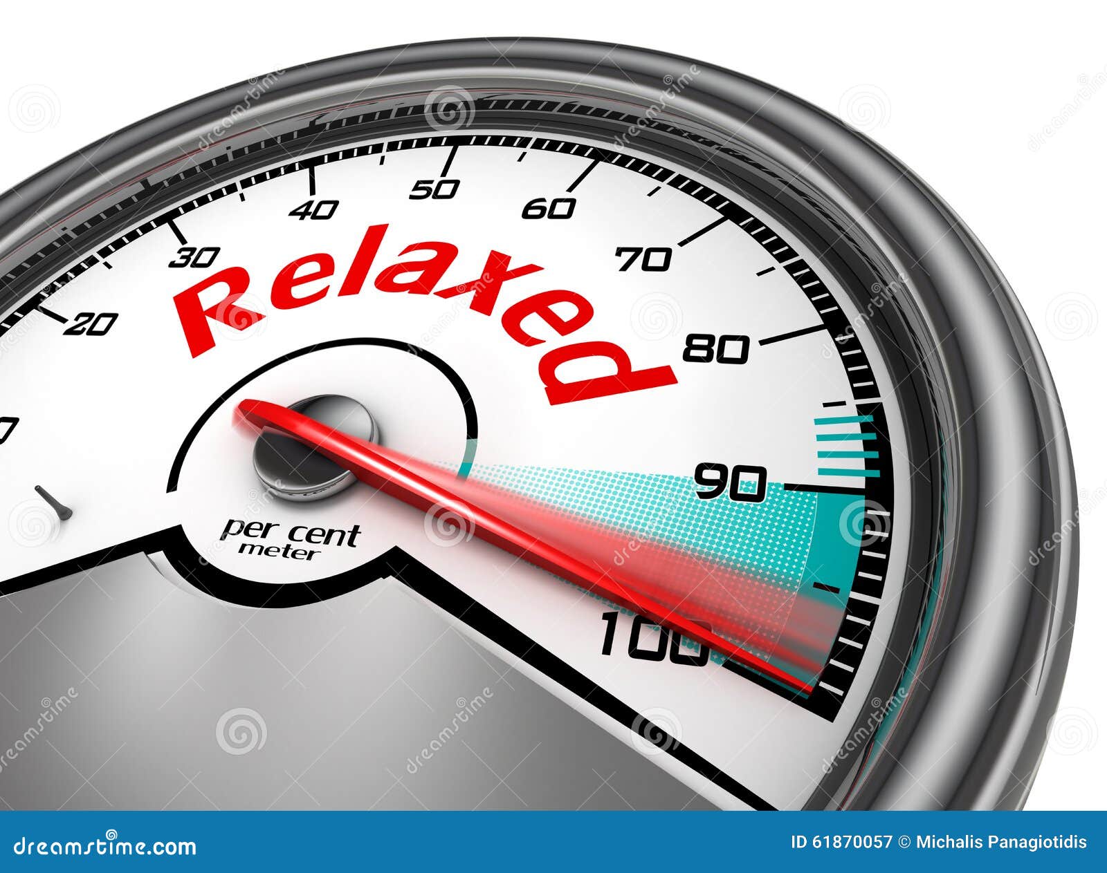 Relax Hundred Per Cent Conceptual Meter Stock Illustration ...