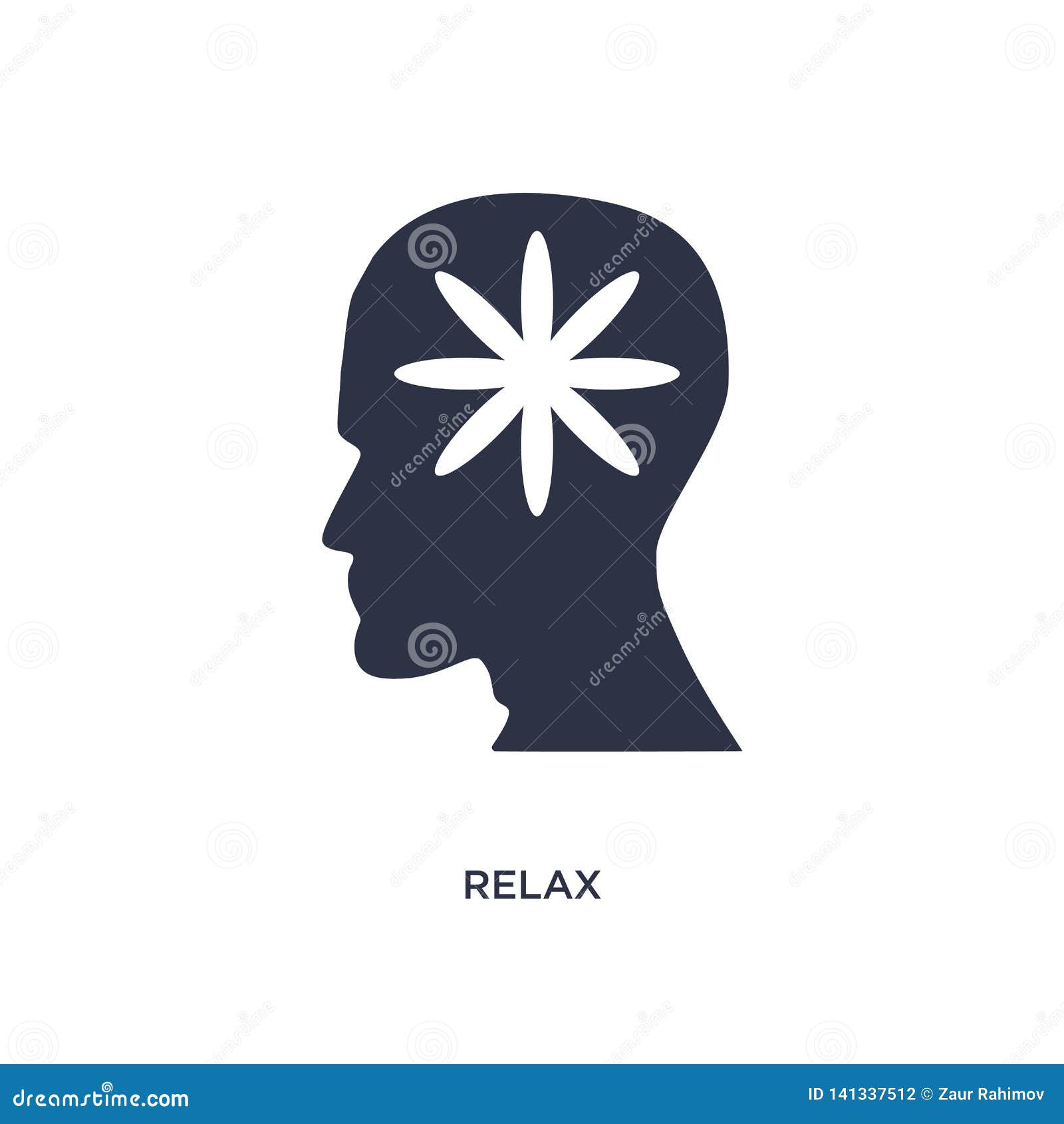Relax Icon on White Background. Simple Element Illustration from Brain ...