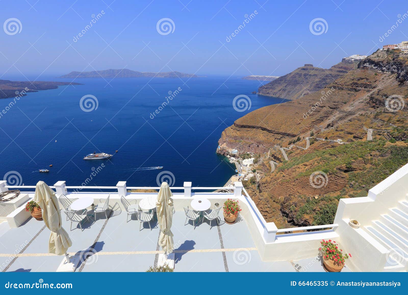 Relax on the Island of Santorini, Greece Stock Image - Image of ...