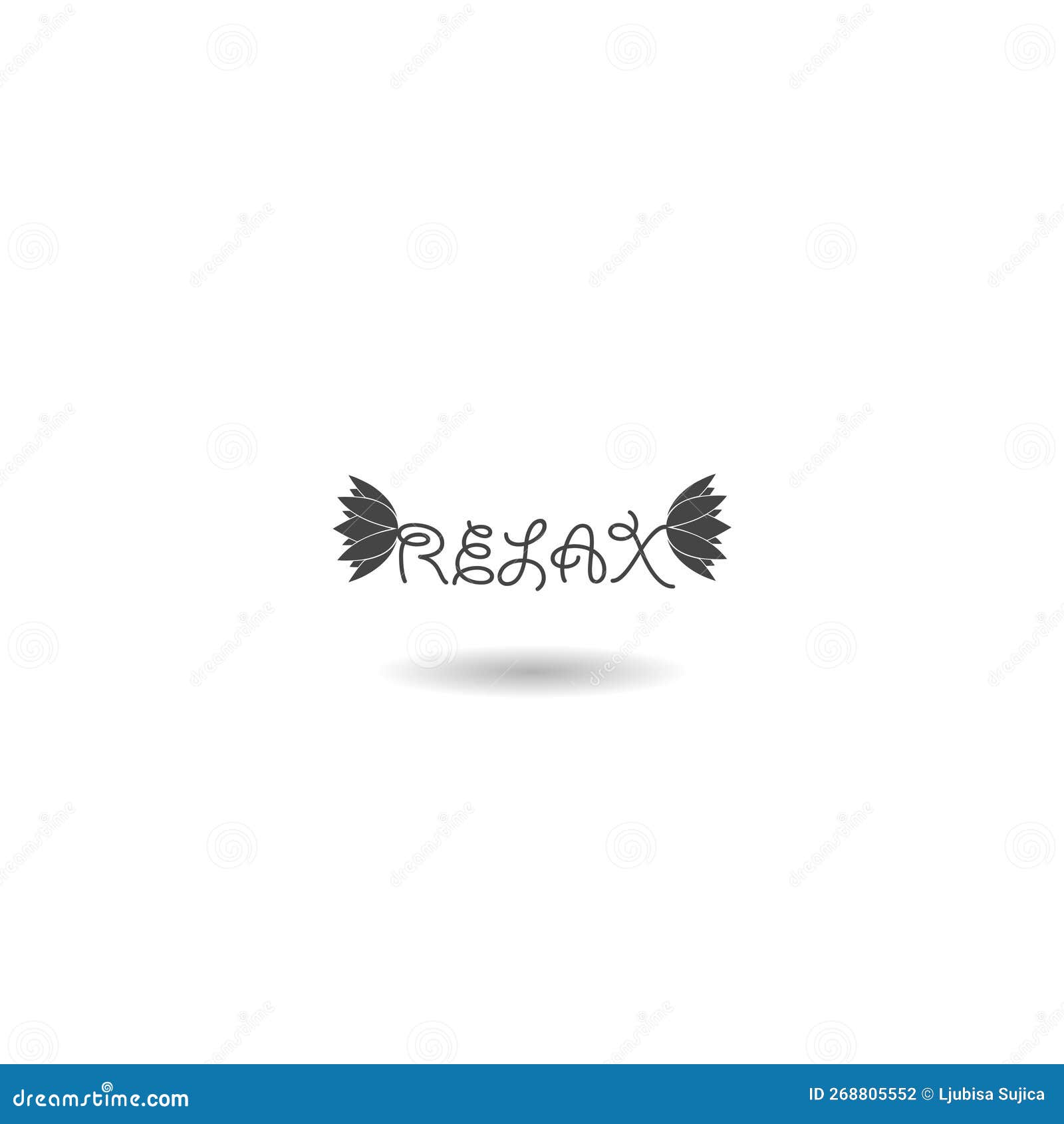 Relax Logo Icon with Shadow Stock Vector - Illustration of person ...