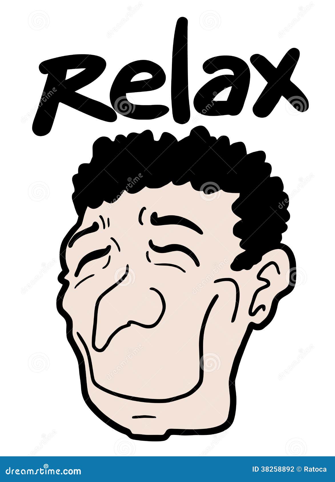 Relax man stock vector. Illustration of style, label - 38258892