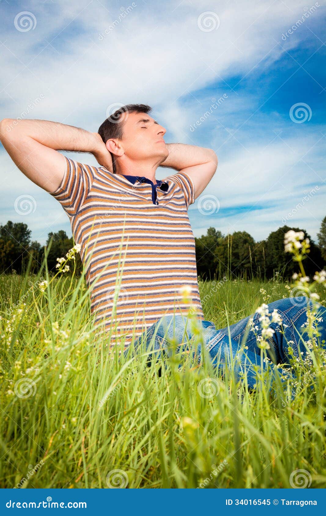 Relax man stock image. Image of male, leisure, jeans - 34016545