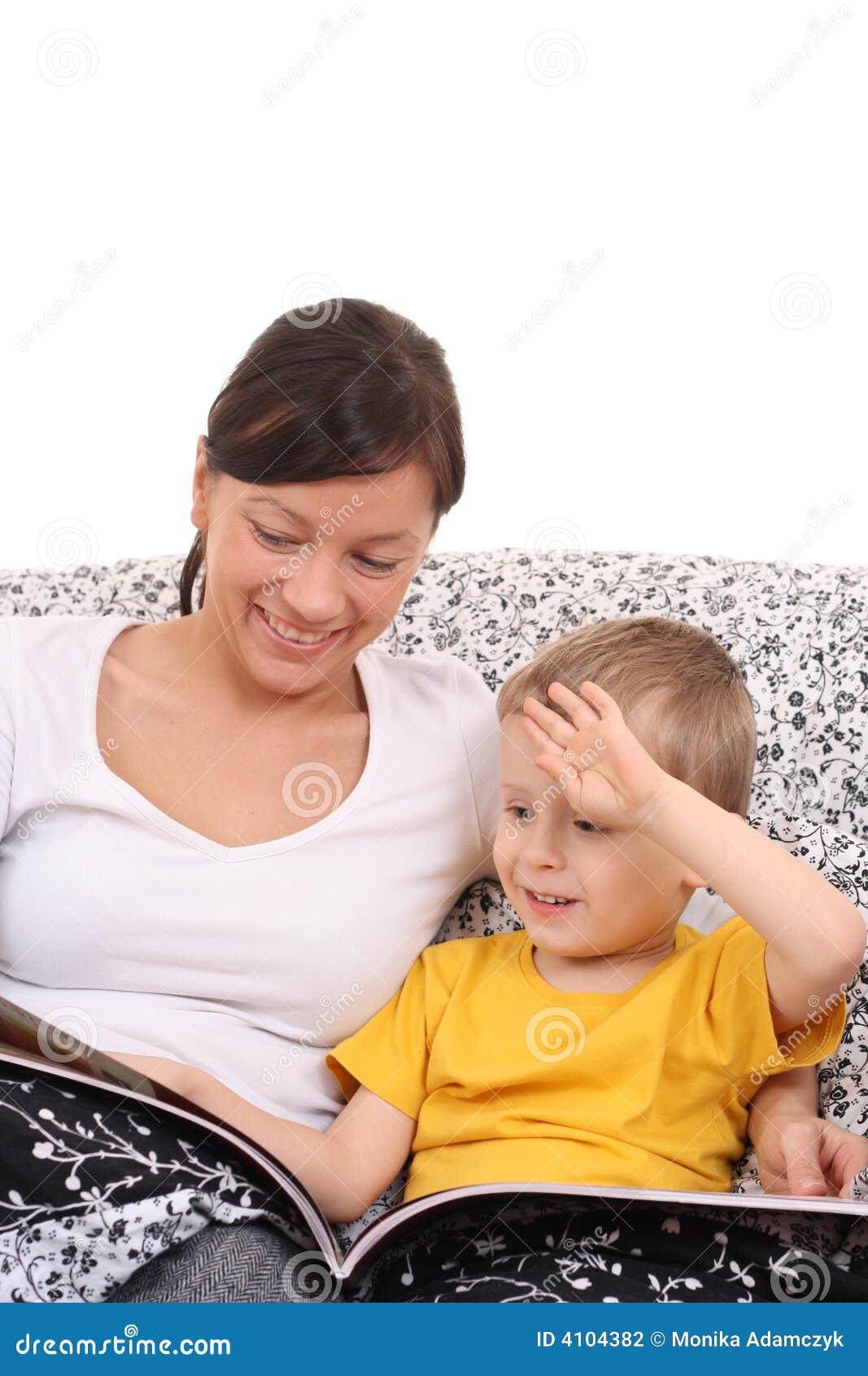 Relax with mother stock photo. Image of childhood, sofa - 4104382