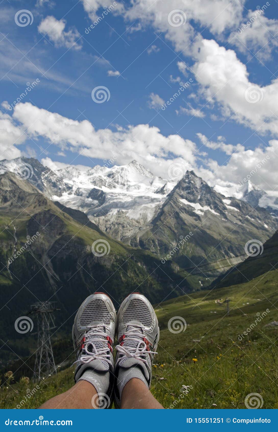 Relax in the mountains stock image. Image of alpine, brown - 15551251