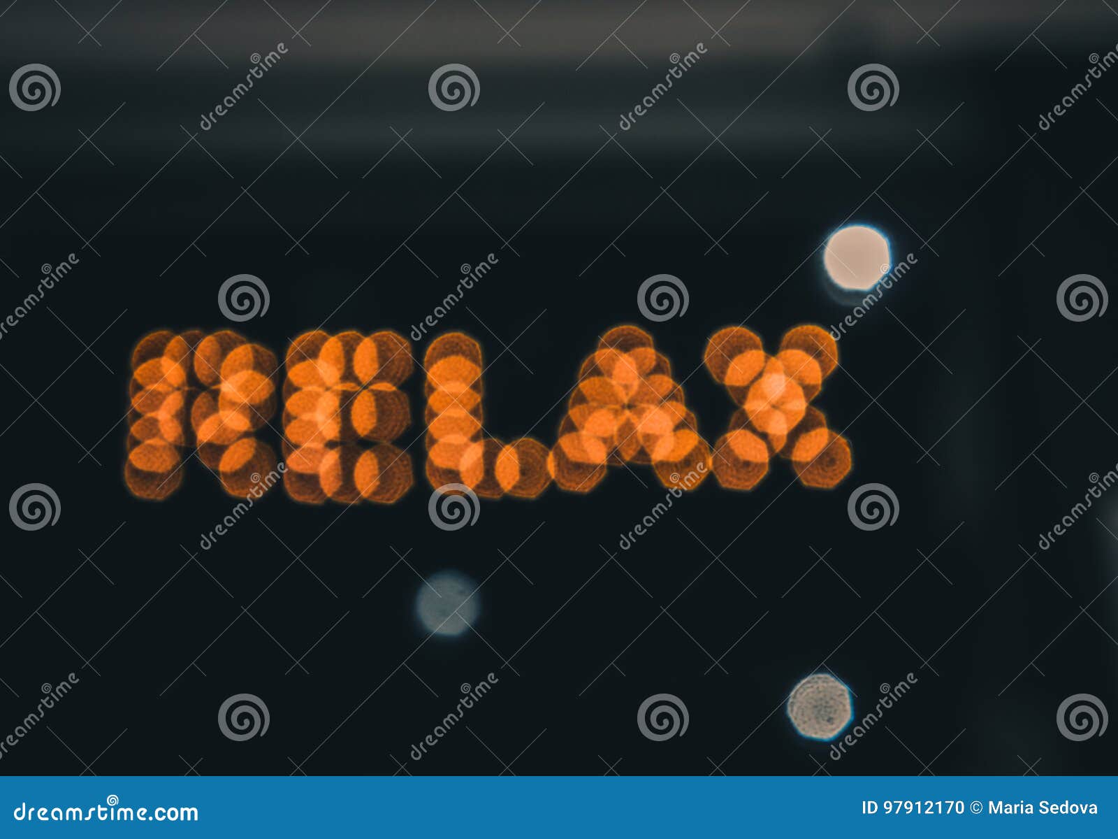 Relax, Neon Light Billboard Stock Photo - Image of psycology, manage ...