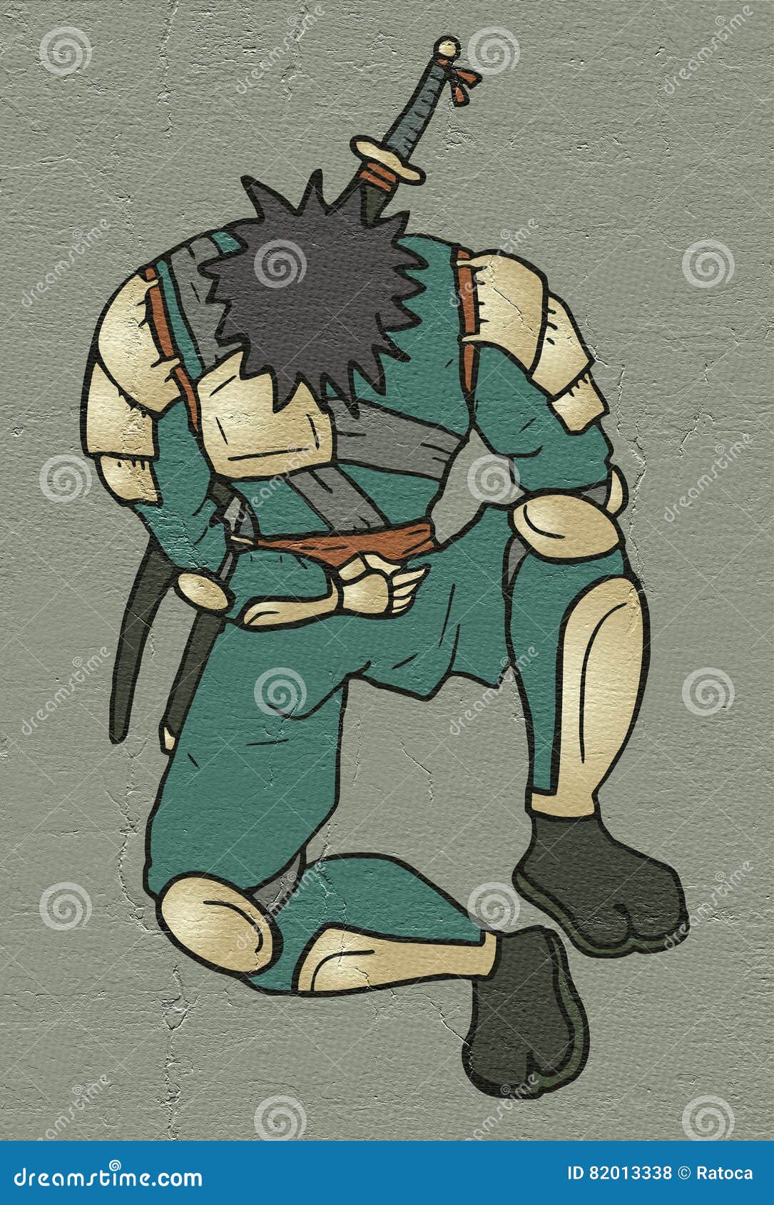Relax ninja stock illustration. Illustration of opponent - 82013338