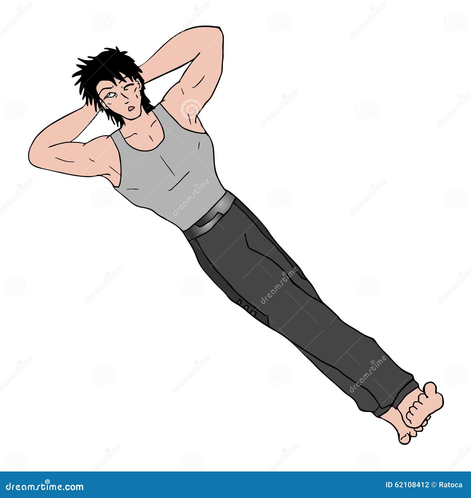 Relax pose stock vector. Illustration of design, draw - 62108412