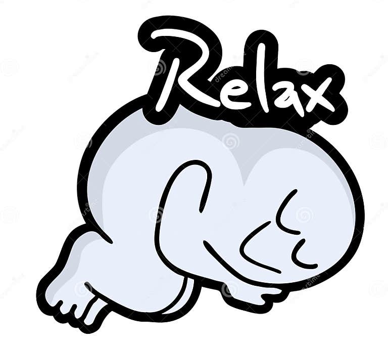 Relax puppet stock vector. Illustration of tired, comic - 33823780
