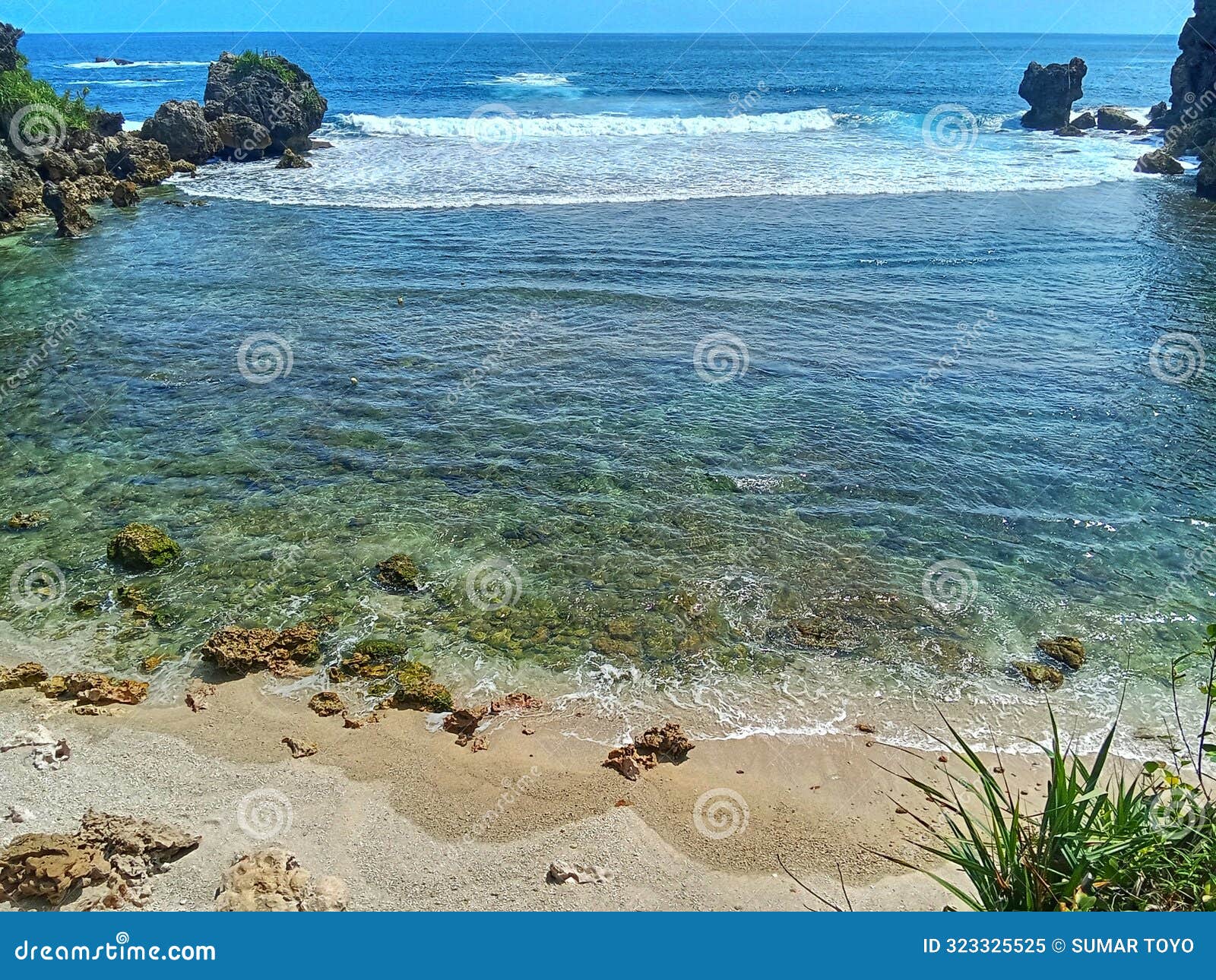 Relax on a quiet beach . stock image. Image of outdoors - 323325525