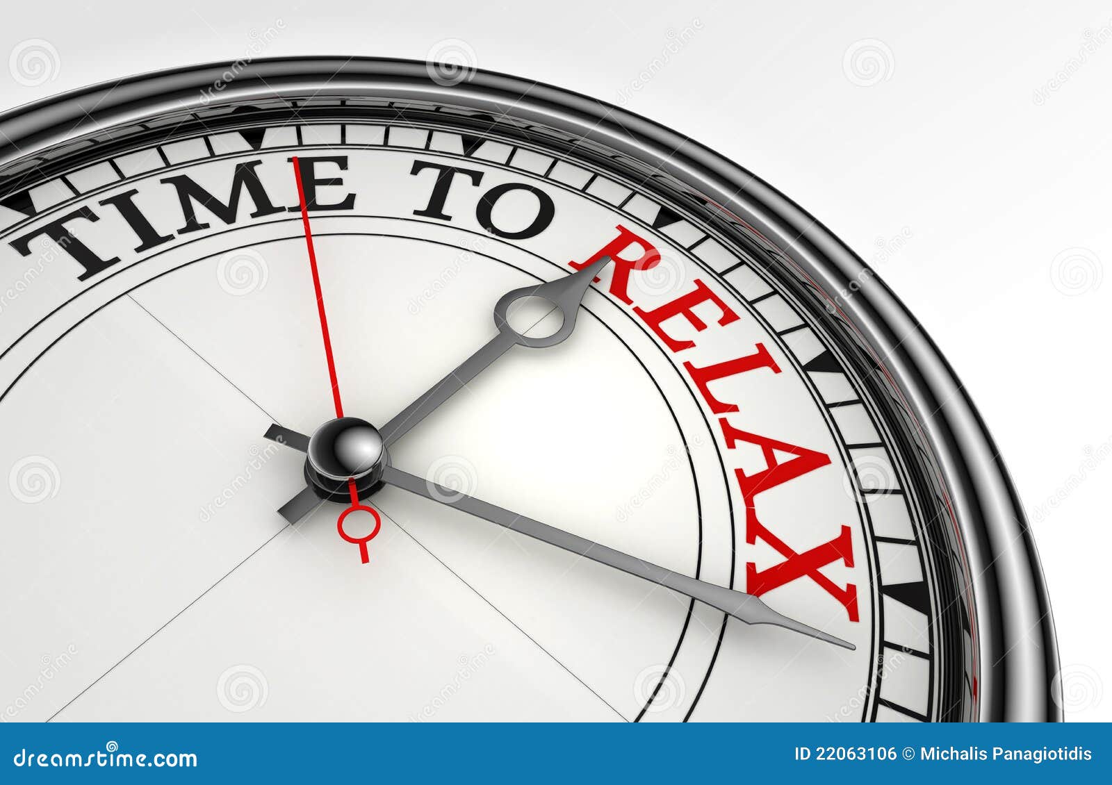 Relax Red Word on Concept Clock Stock Illustration - Illustration of ...