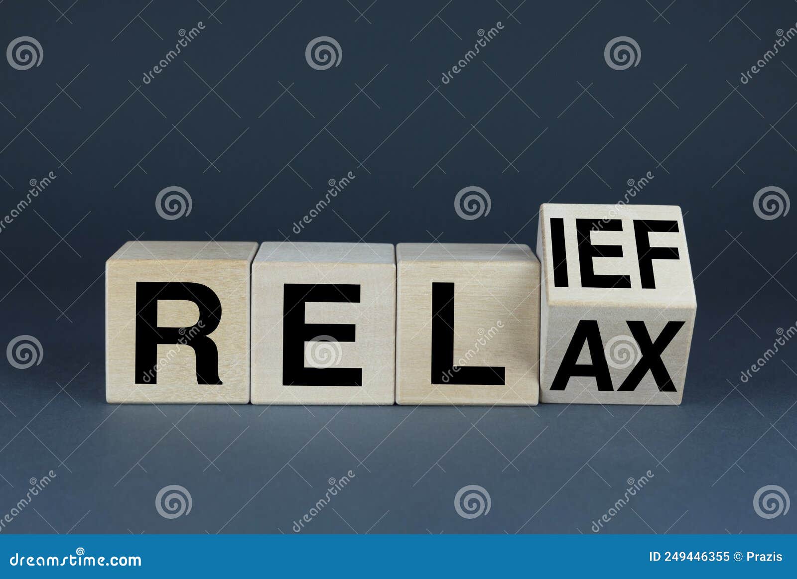 Relax - Relief. Cubes Form Words Relax - Relief Stock Image - Image of ...