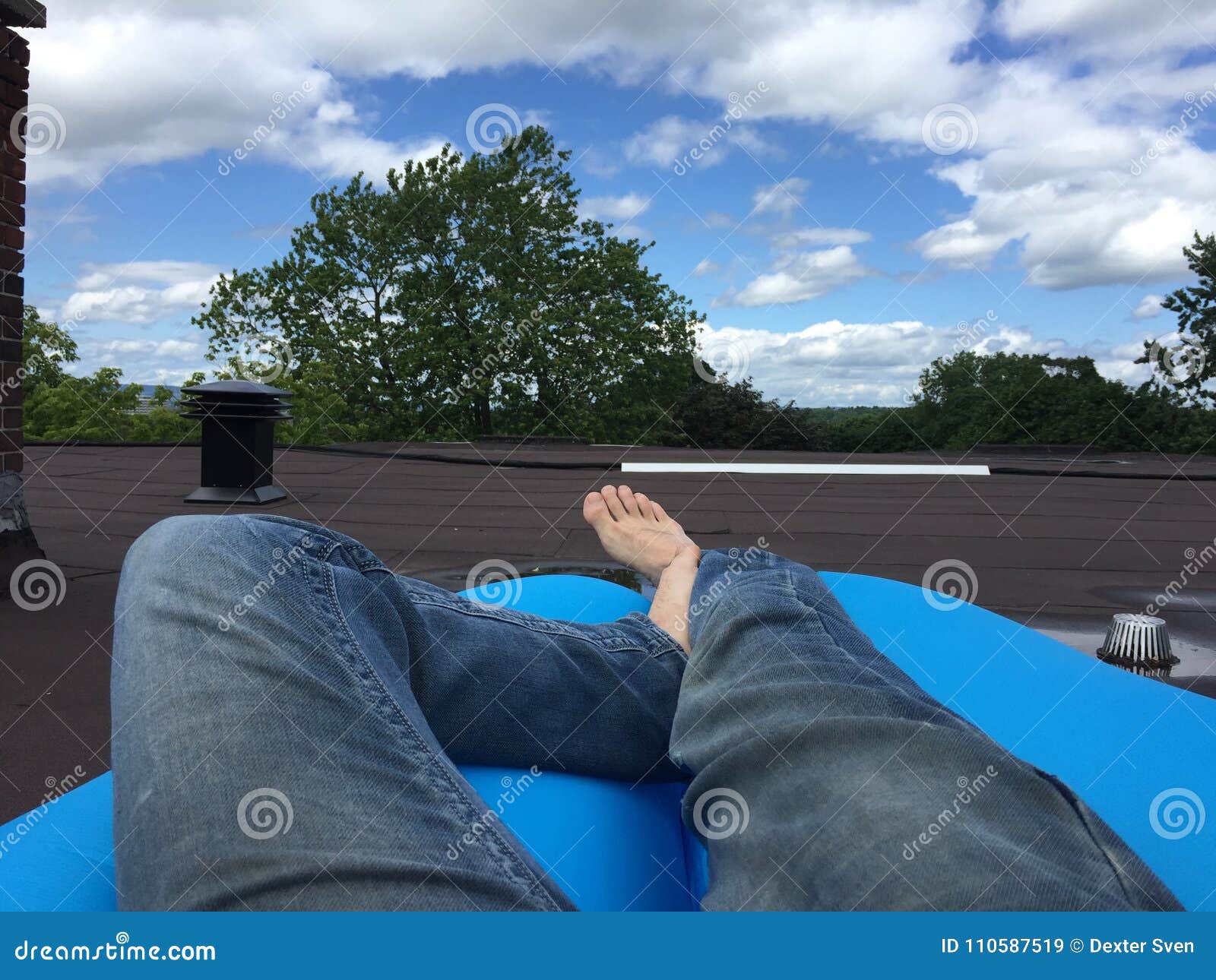 Rooftop stock image. Image of roof, relax, rooftop, hammock - 110587519