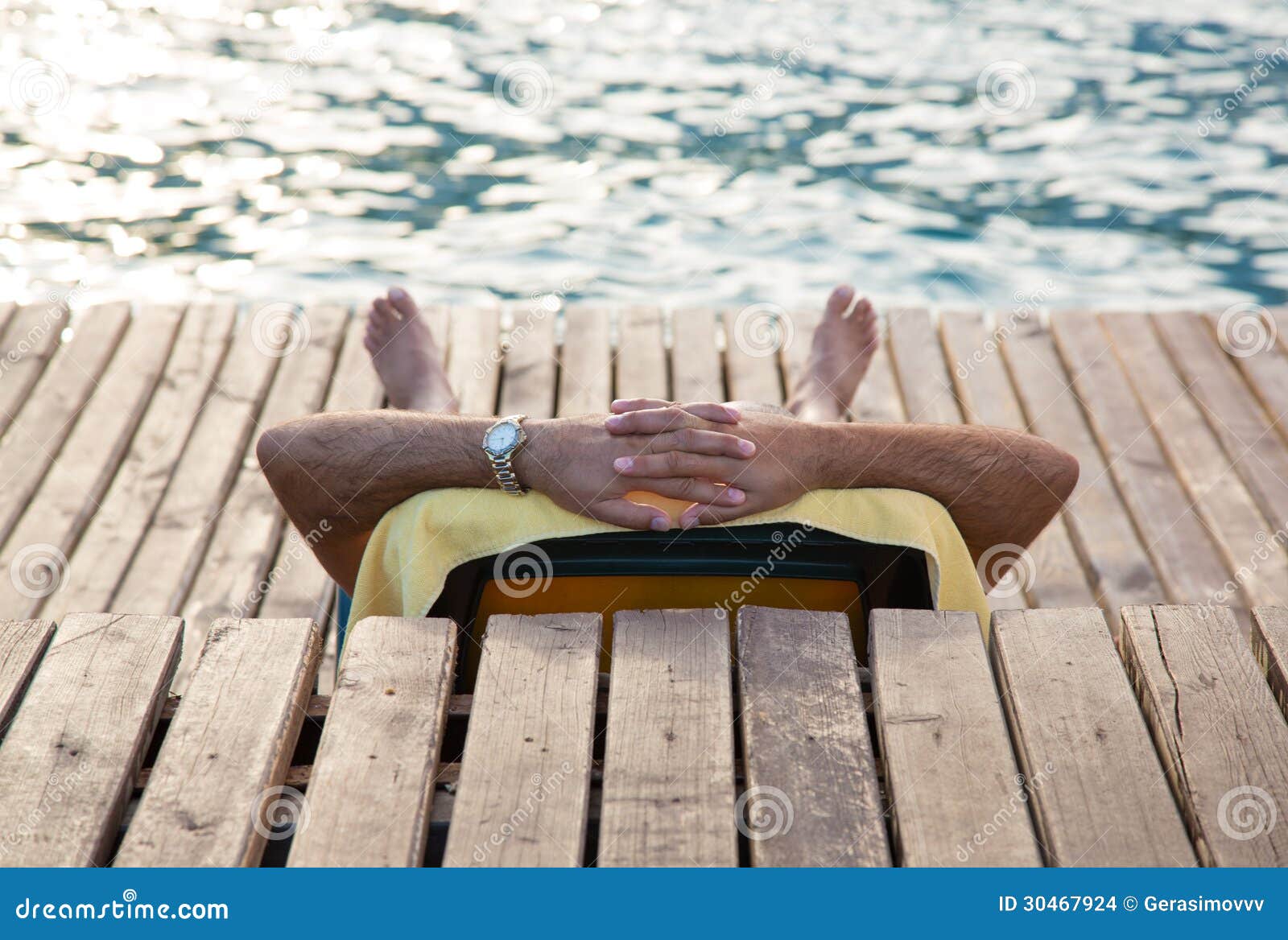 Relax on the sea stock photo. Image of horizontal, male - 30467924