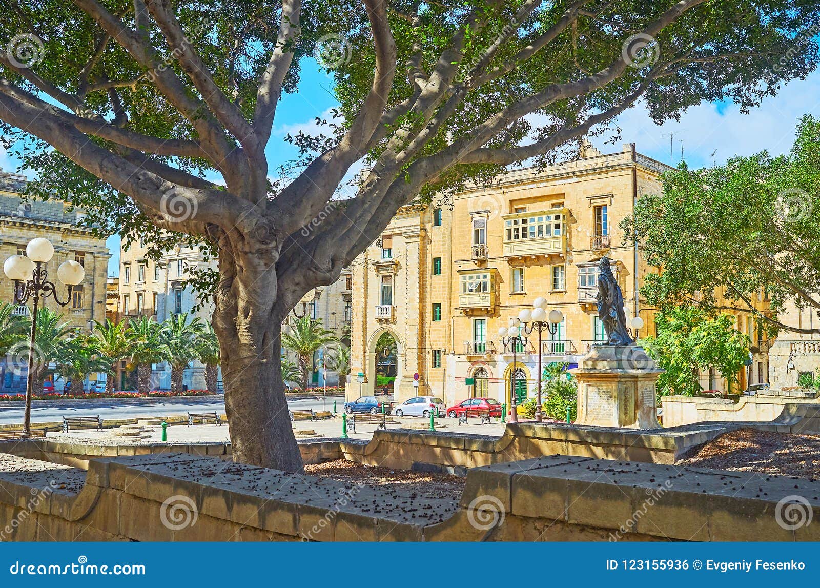 Relax in Shade of Park, Floriana, Malta Stock Photo - Image of order ...