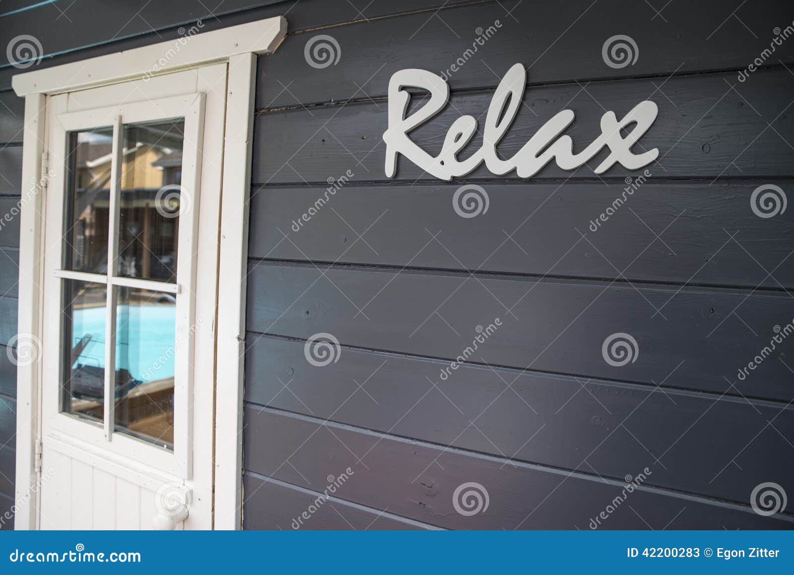 Relax sign at the pool stock image. Image of door, relax - 42200283