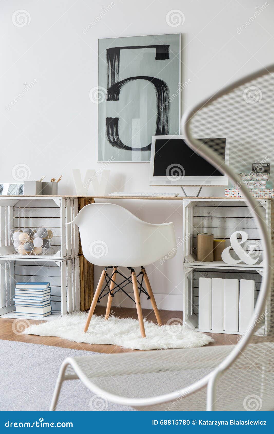 Relax Space in Modern Study Room Stock Photo - Image of fancy, room ...