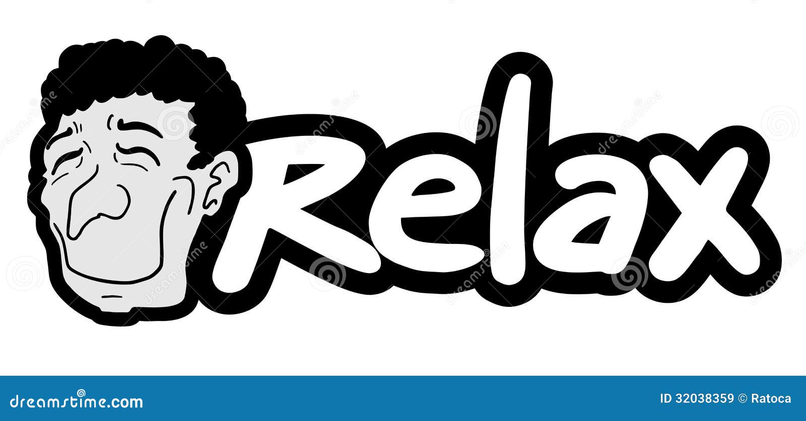 Relax sticker stock vector. Illustration of character - 32038359