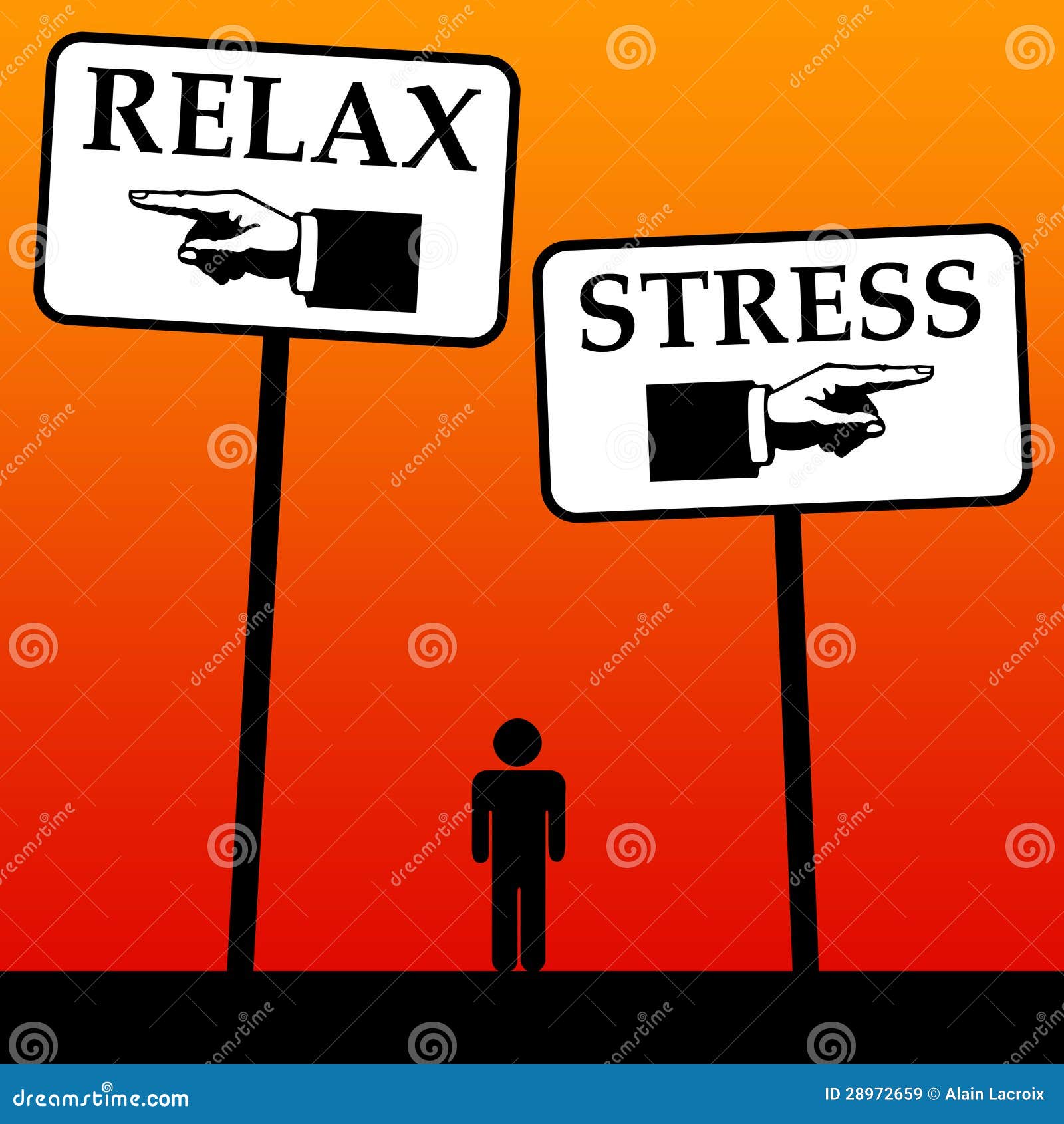 Relax and stress stock illustration. Illustration of arduous - 28972659