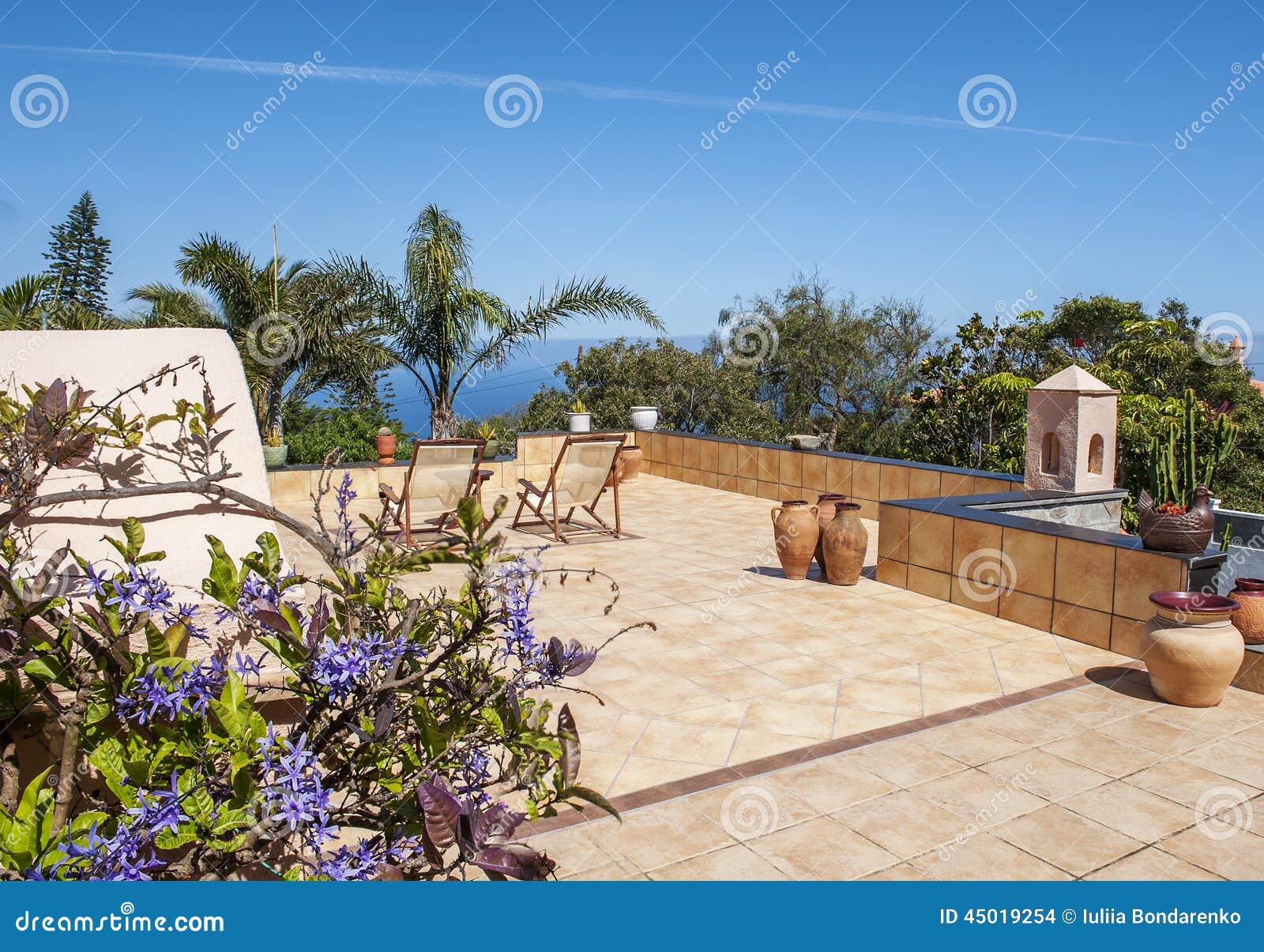 Relax on the sun terrace stock photo. Image of ocean - 45019254