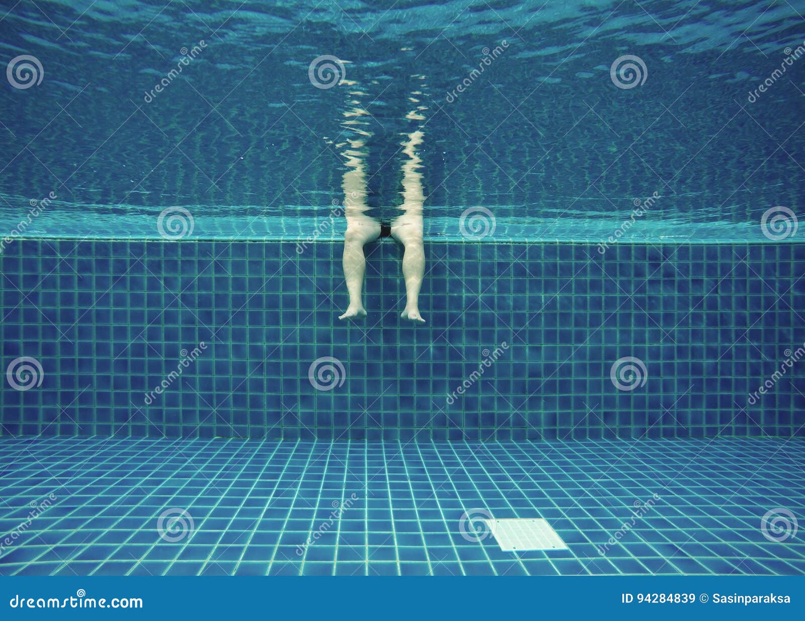 Relax in Swimming Pool in Summer, Underwater View Stock Image - Image ...