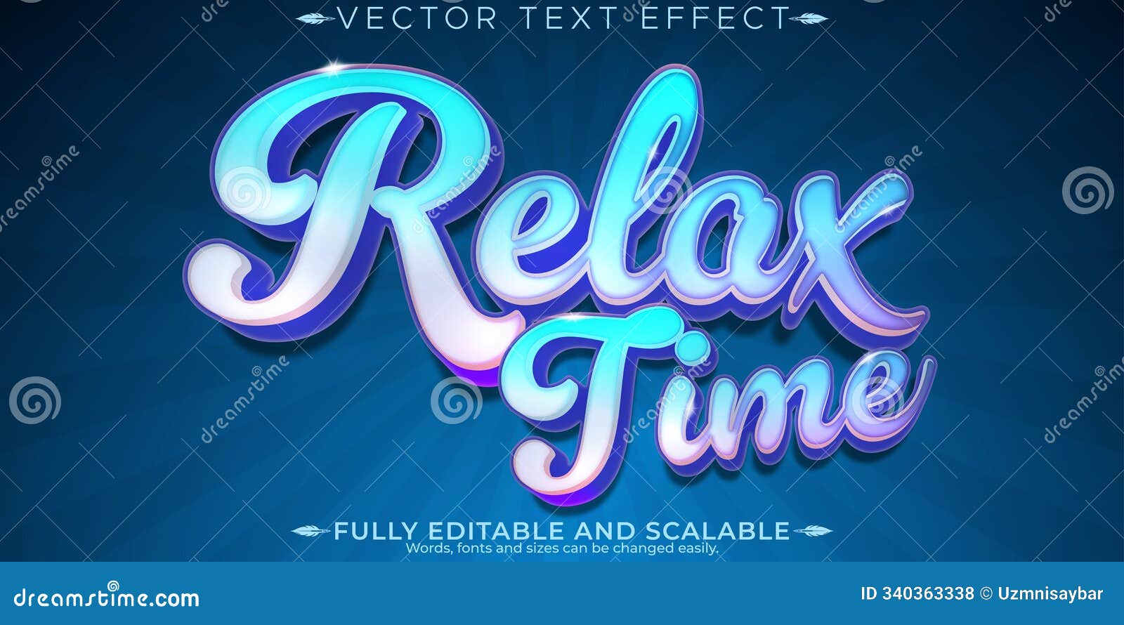 Relax Text Effect, Editable Modern Lettering Typography Font Style ...