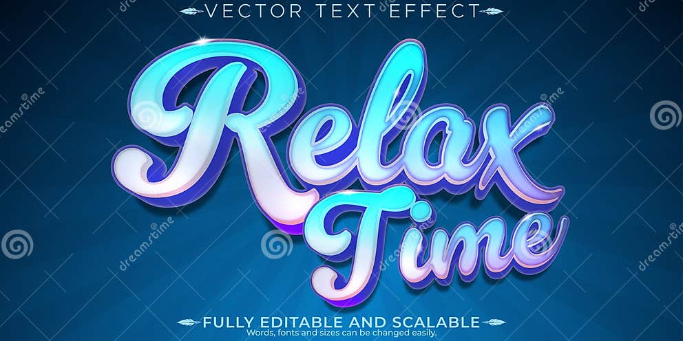 Relax Text Effect, Editable Modern Lettering Typography Font Style ...