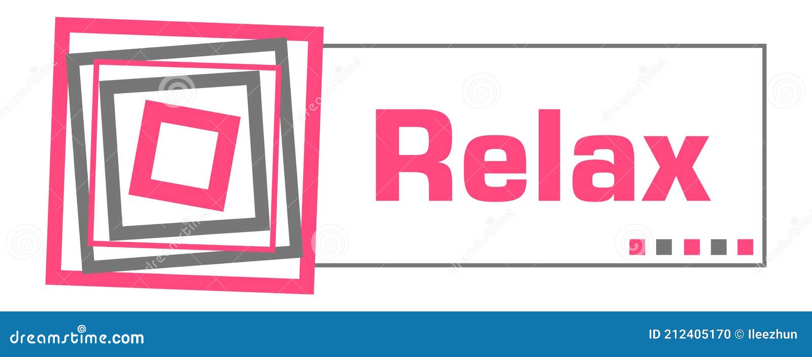 Relax Pink Grey Borders Horizontal Stock Illustration - Illustration of ...