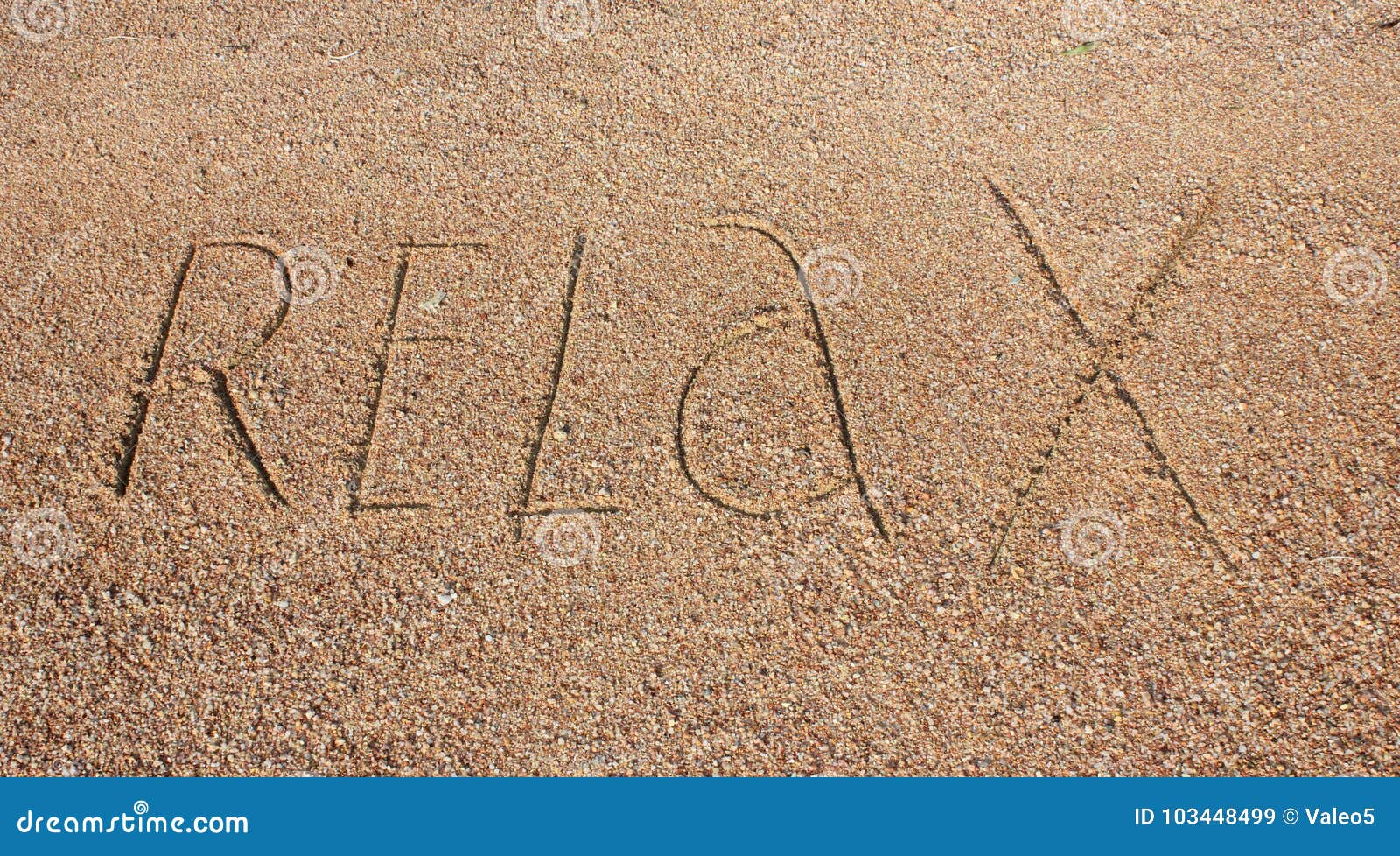 Relax Text is Written on Sand Stock Image - Image of chill, beach ...