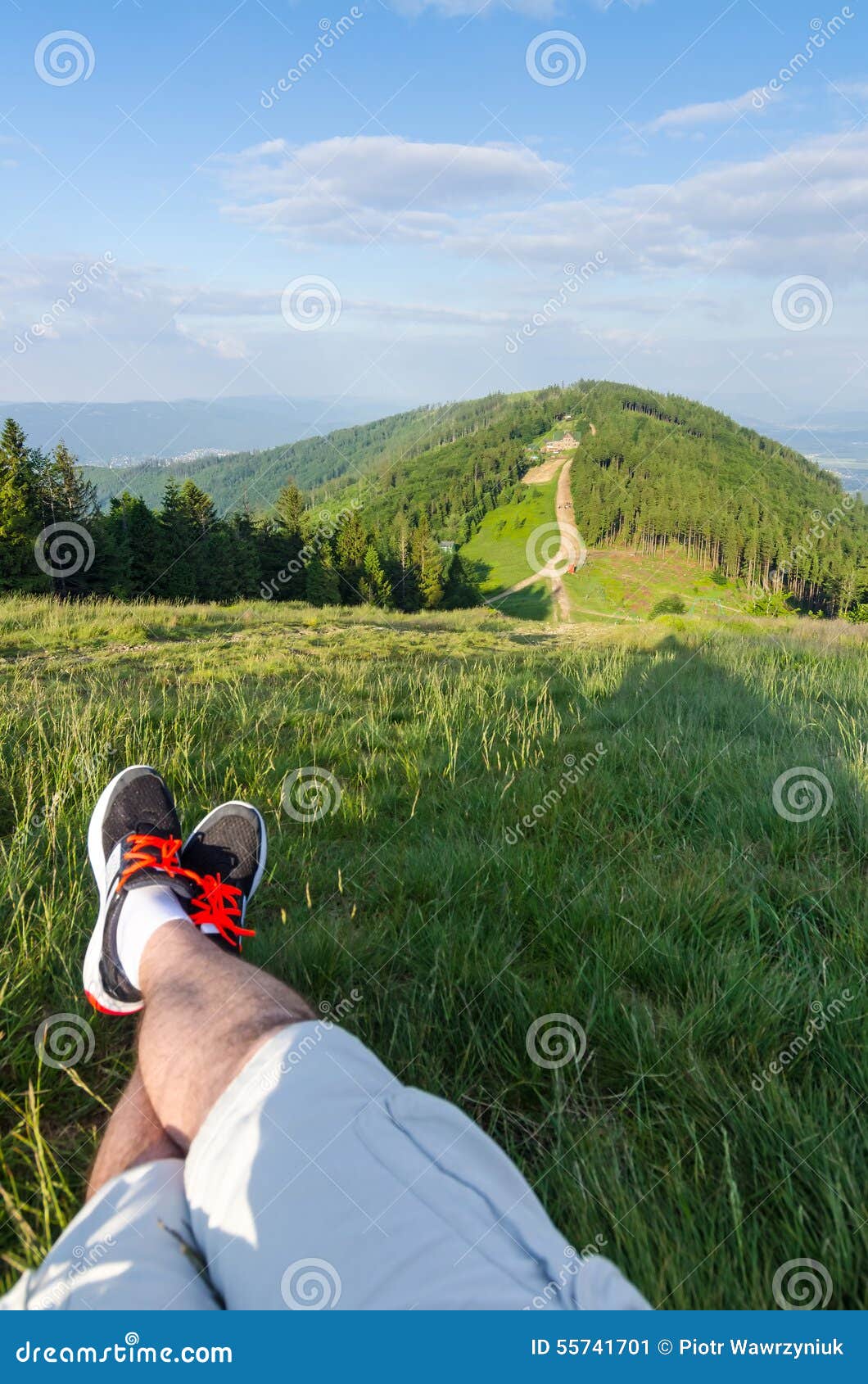 Relax time in mountains stock image. Image of clouds - 55741701