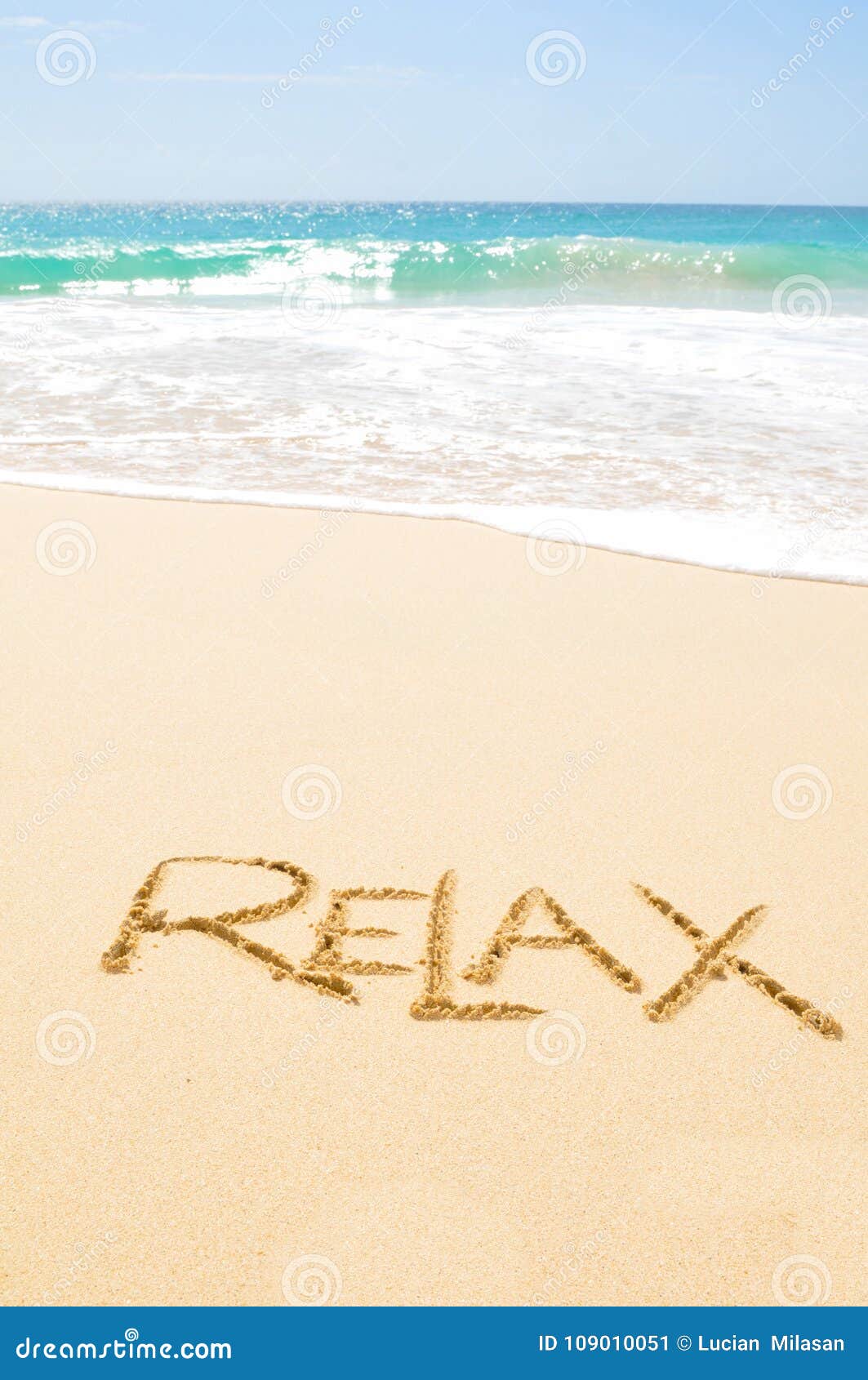 Relax on a tropical beach stock image. Image of mindfulness - 109010051