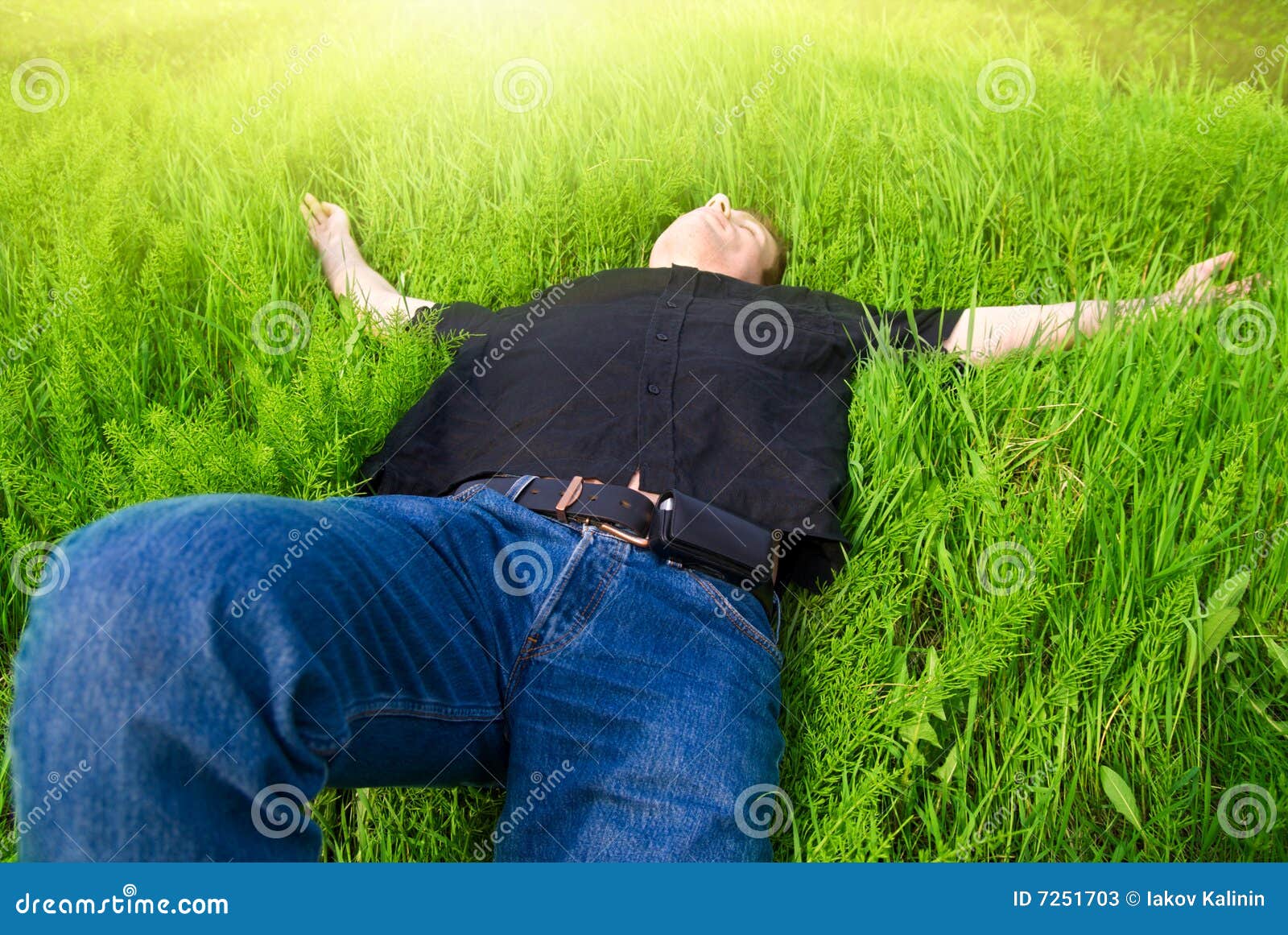 Relax under spring sun stock image. Image of happiness - 7251703
