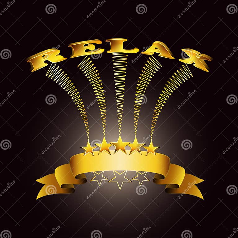Relax vector label stock vector. Illustration of elements - 25805470