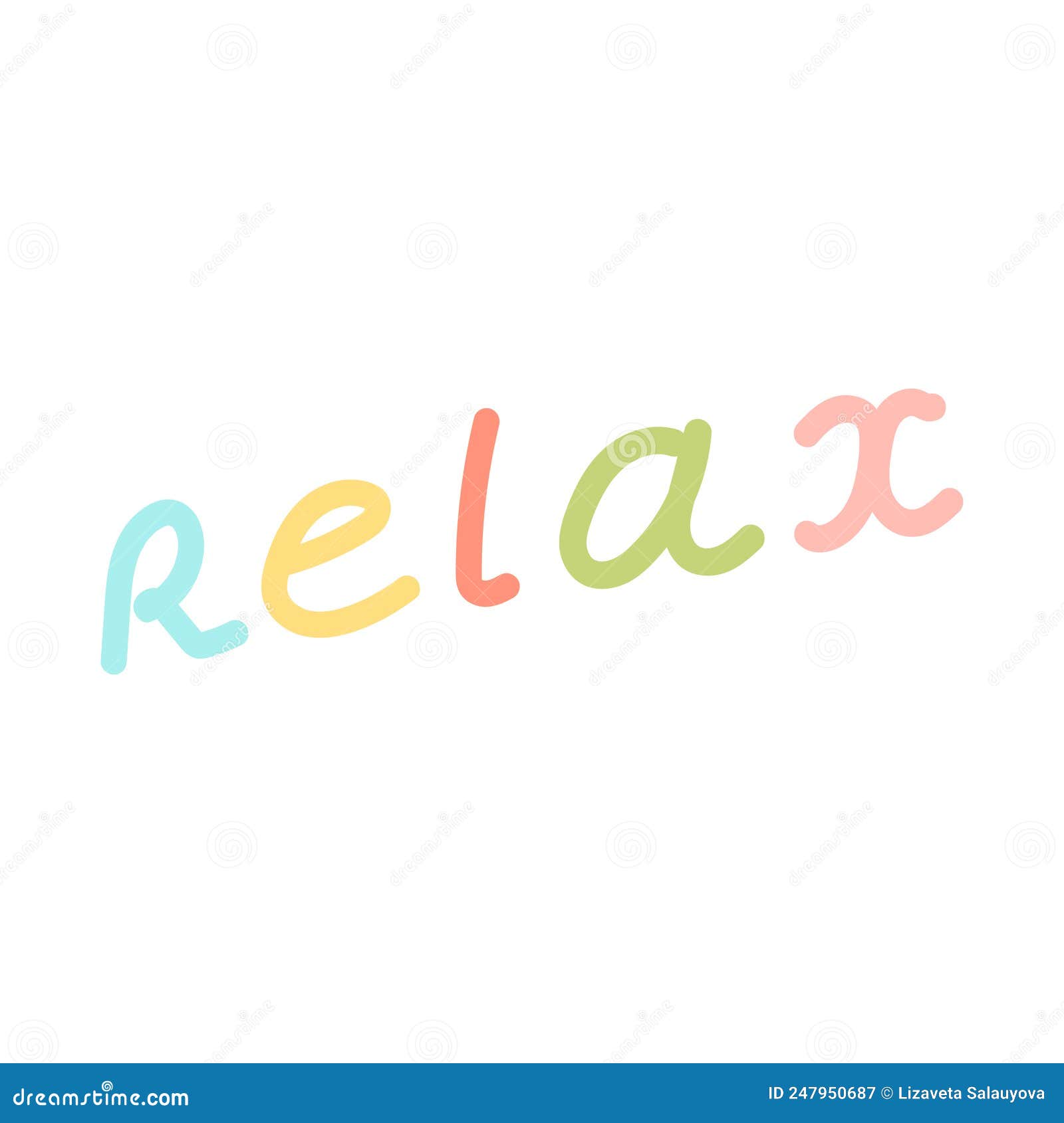 Relax Vector Lettering stock vector. Illustration of handwriting ...
