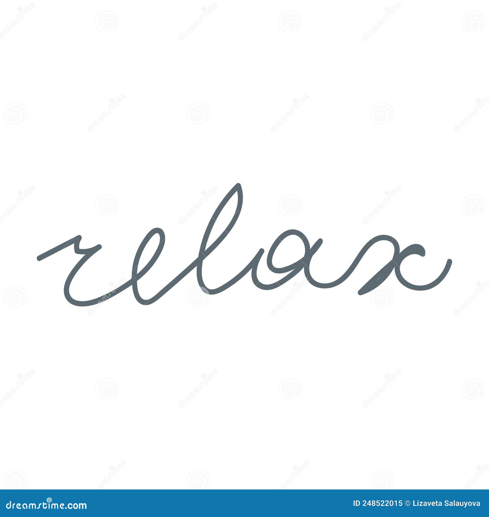 Relax Vector Lettering stock vector. Illustration of vector - 248522015
