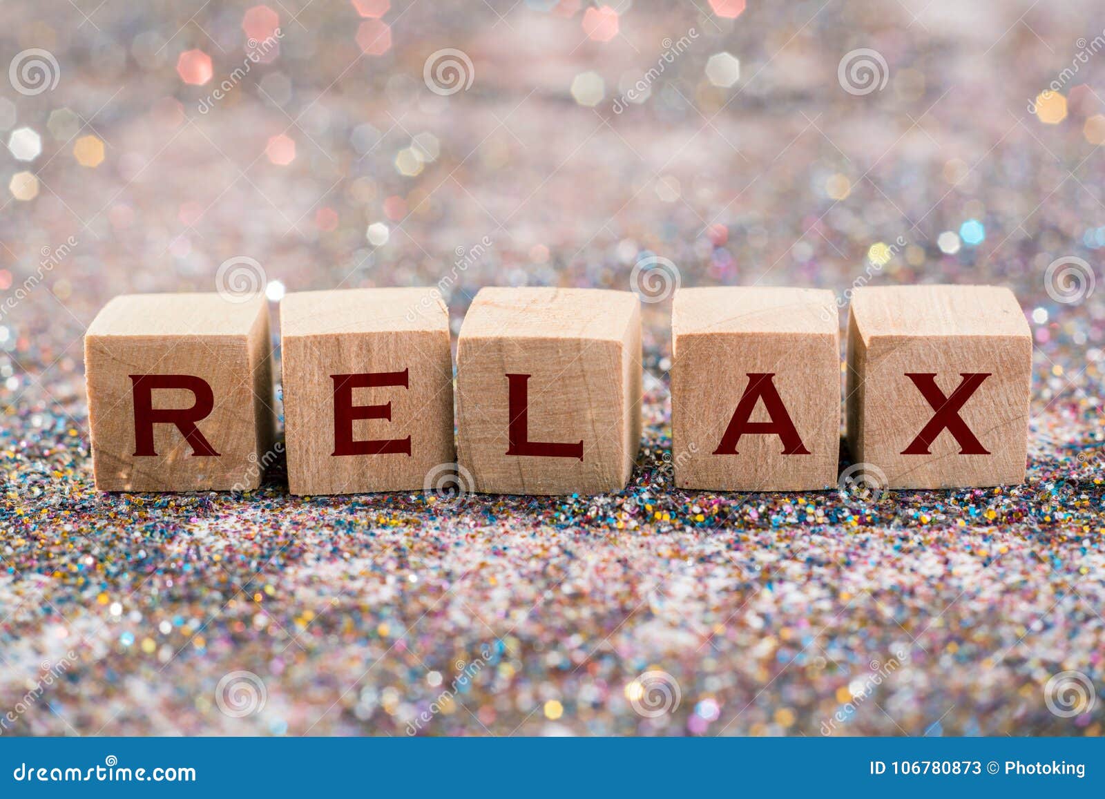 Relax word stock image. Image of sand, theme, relax - 106780873
