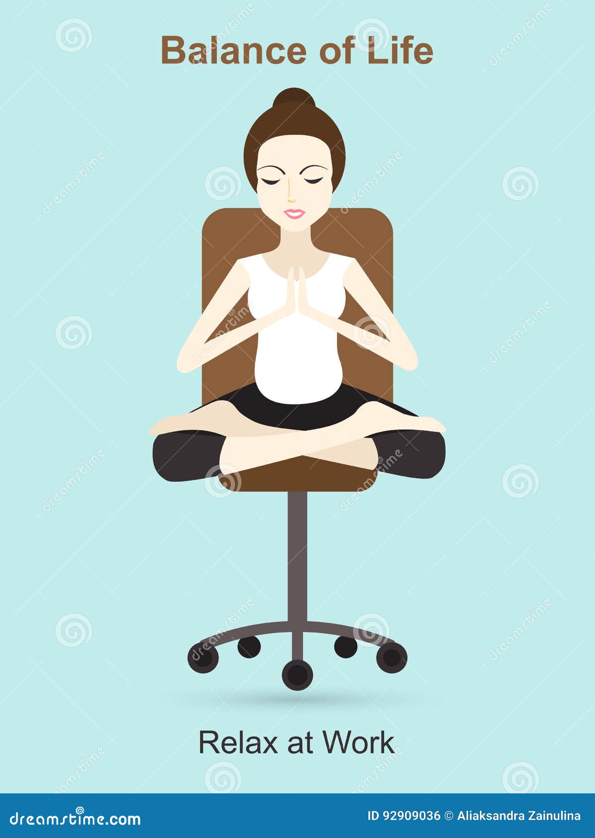 Relax at work concept stock vector. Illustration of beautiful - 92909036