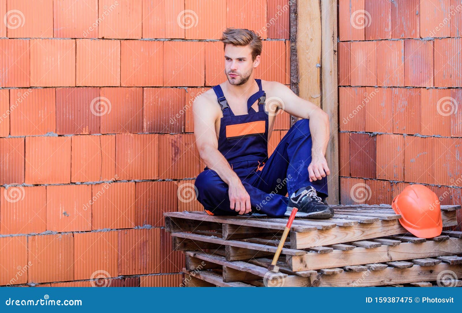 Relax at Work. Engineer with Tool. Architect Repair and Fix. Building ...