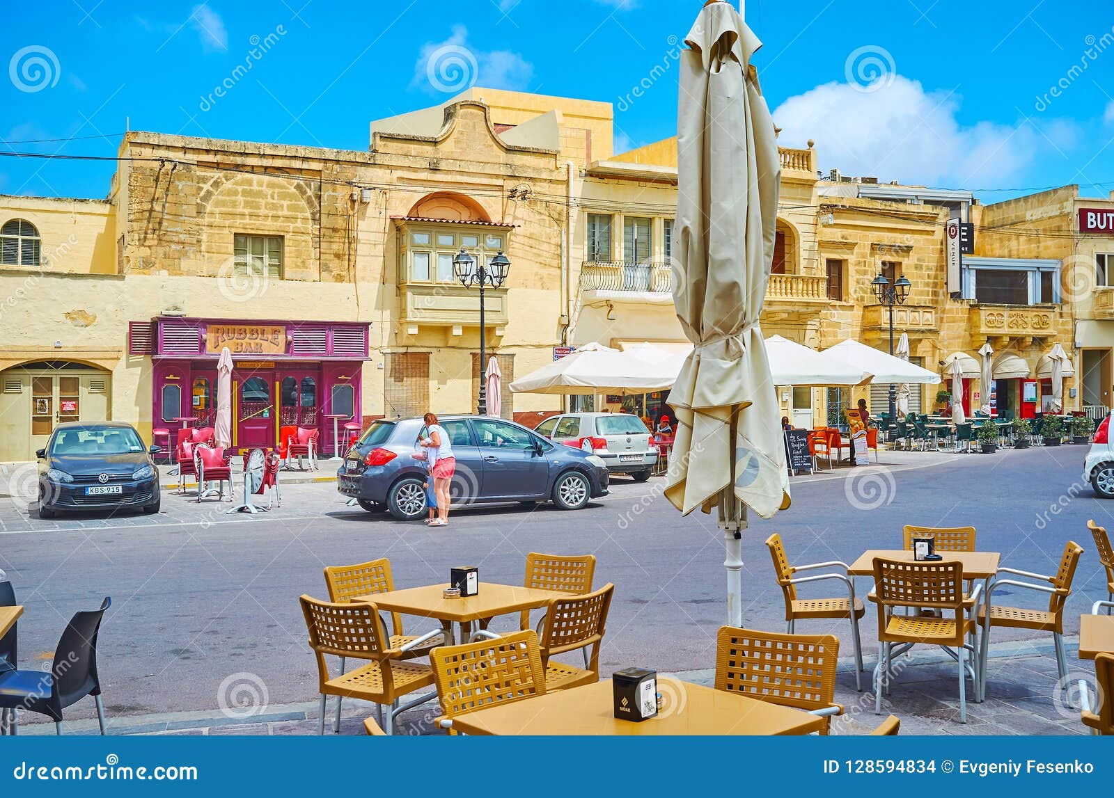 Relax in Xaghra, Gozo, Malta Editorial Stock Image - Image of cafe ...