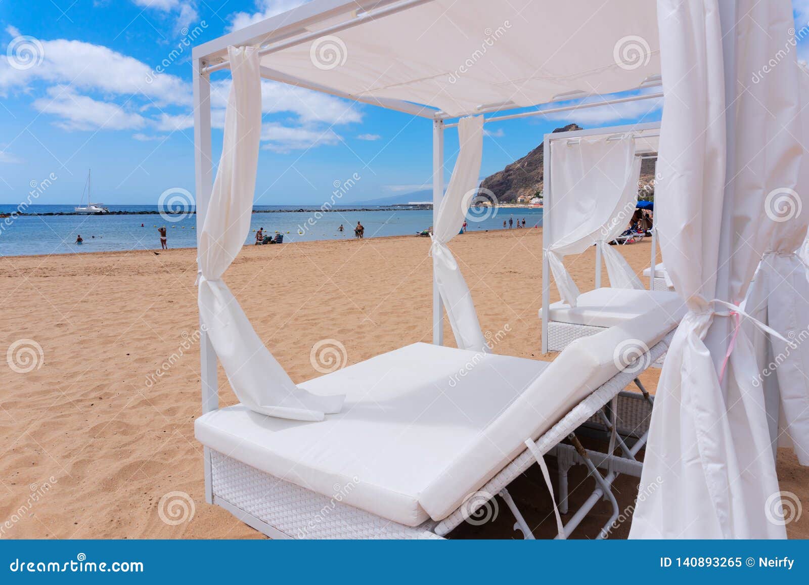 Relaxation Area. Spa on the Beach Editorial Image - Image of lifestyle ...