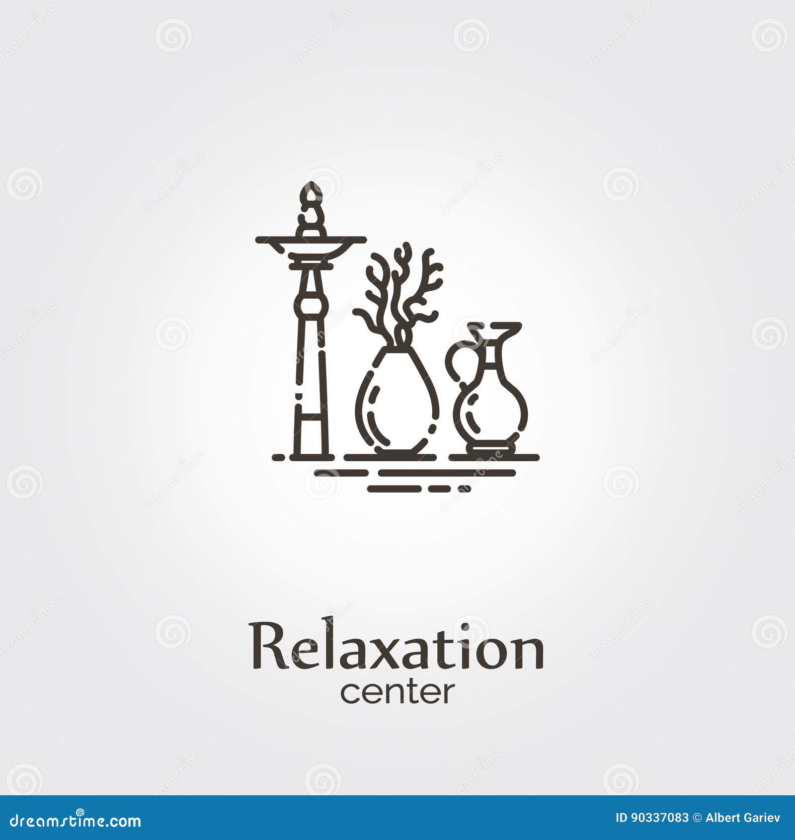 Relaxation Center - Logo Template Stock Illustration - Illustration of ...