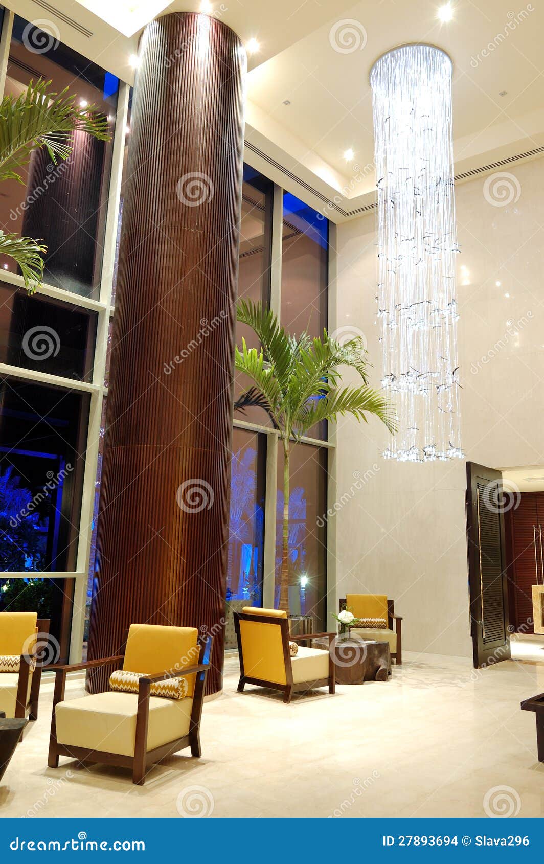 Relaxation Chairs at the Lobby of Luxury Hotel Stock Photo - Image of ...