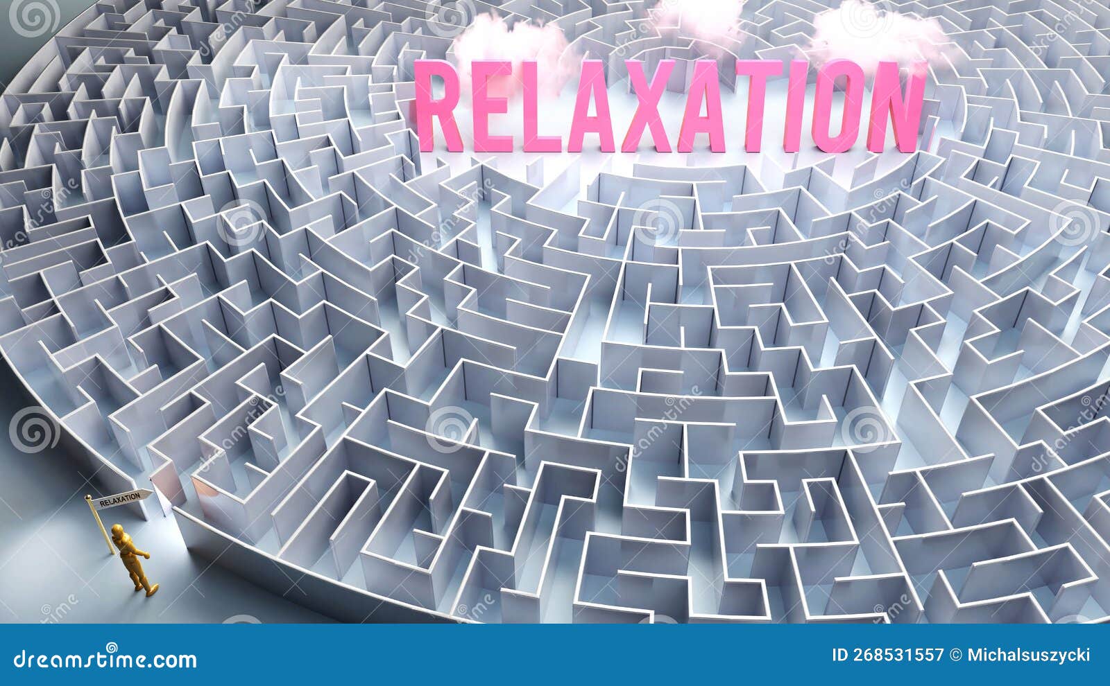 Relaxation and a Difficult Path To Reach it Stock Image - Image of ...