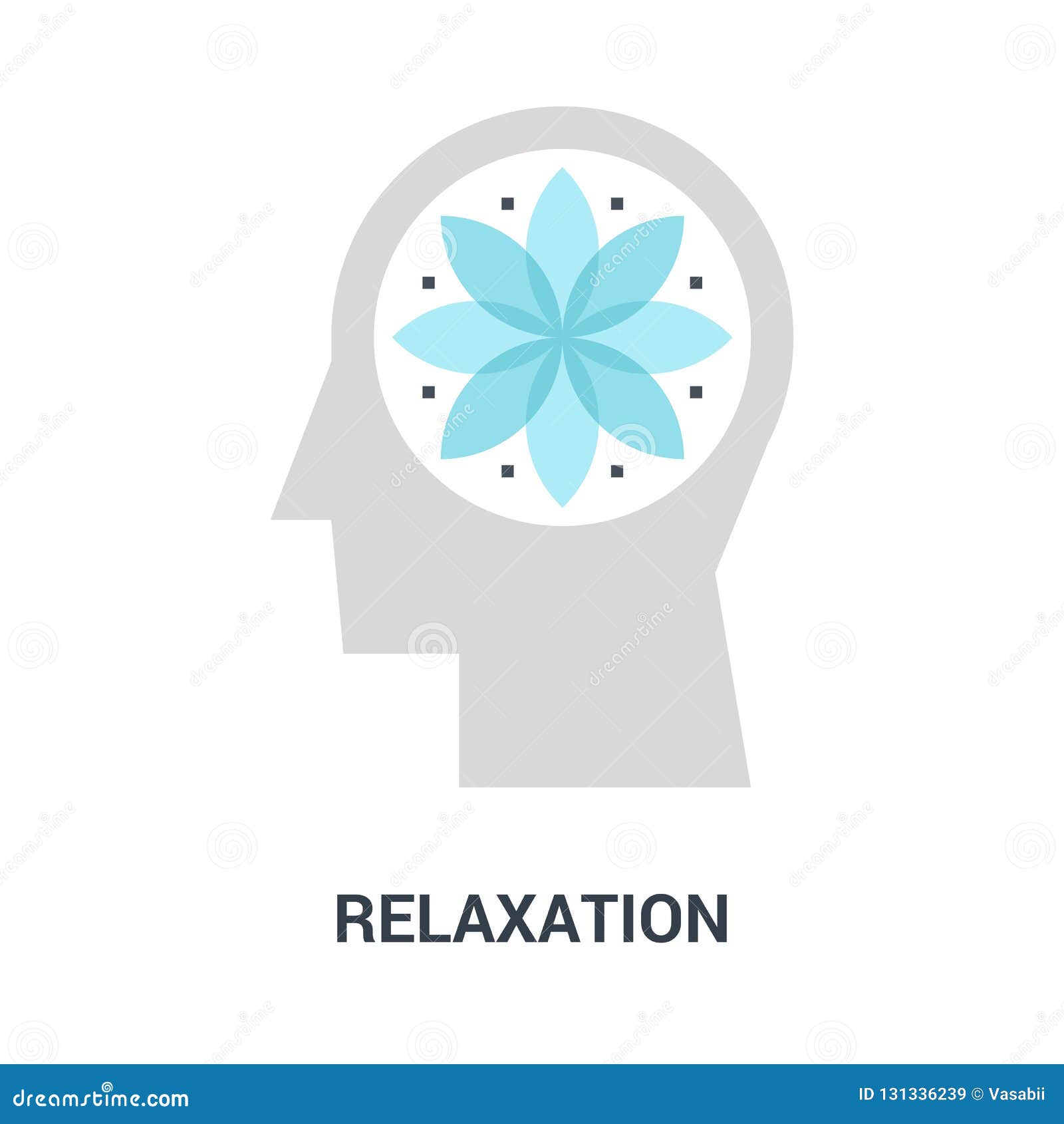 Relaxation icon concept stock vector. Illustration of imagination ...