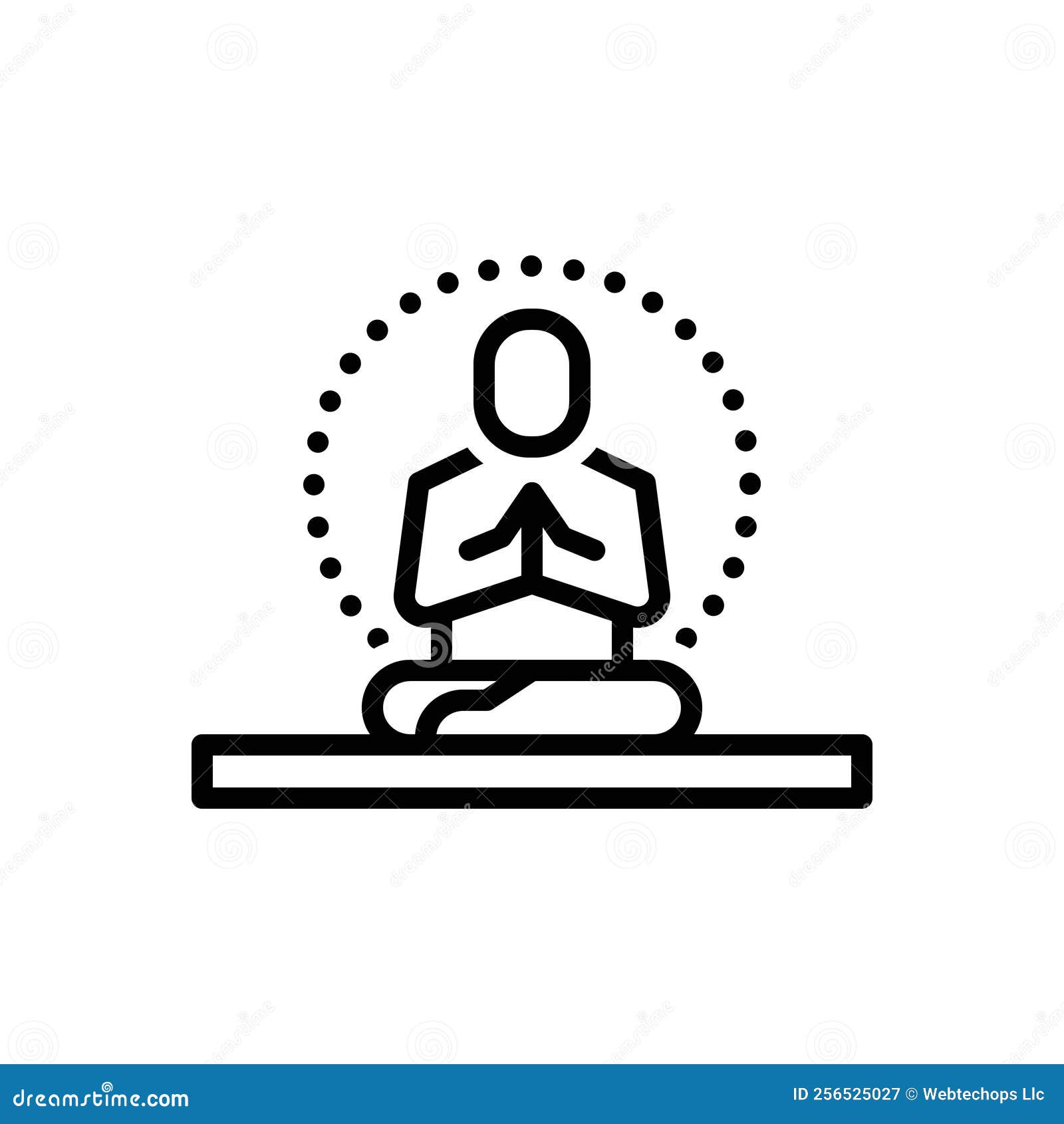 Black Line Icon for Relaxation, Pleasure and Relief Stock Vector ...