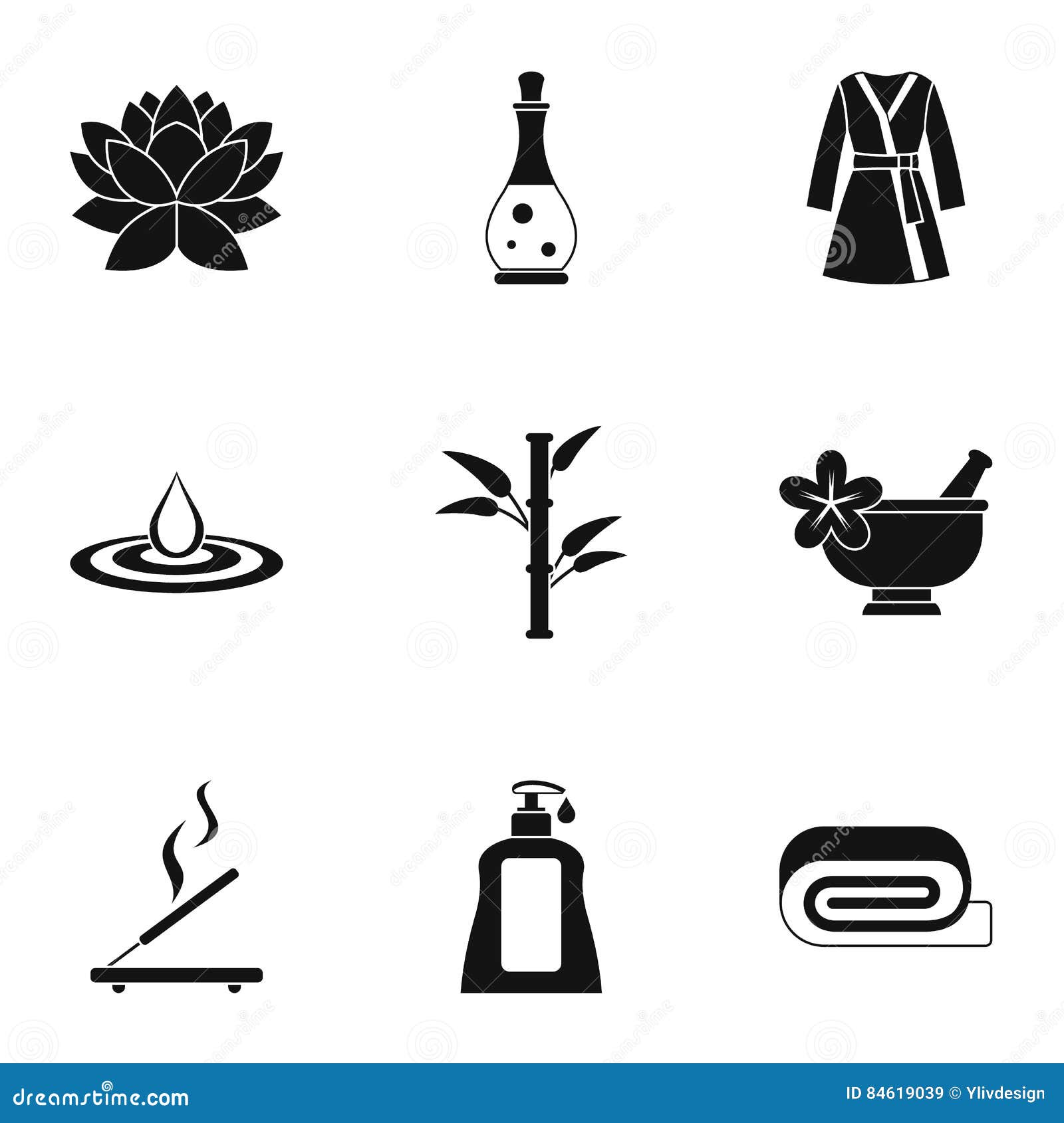 Relaxation Icons Set, Simple Style Stock Vector - Illustration of ...