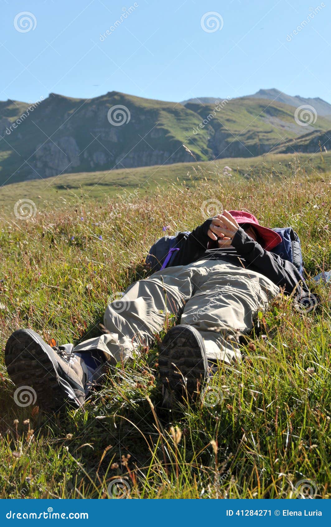 Relaxation in mountains stock image. Image of rock, nature - 41284271
