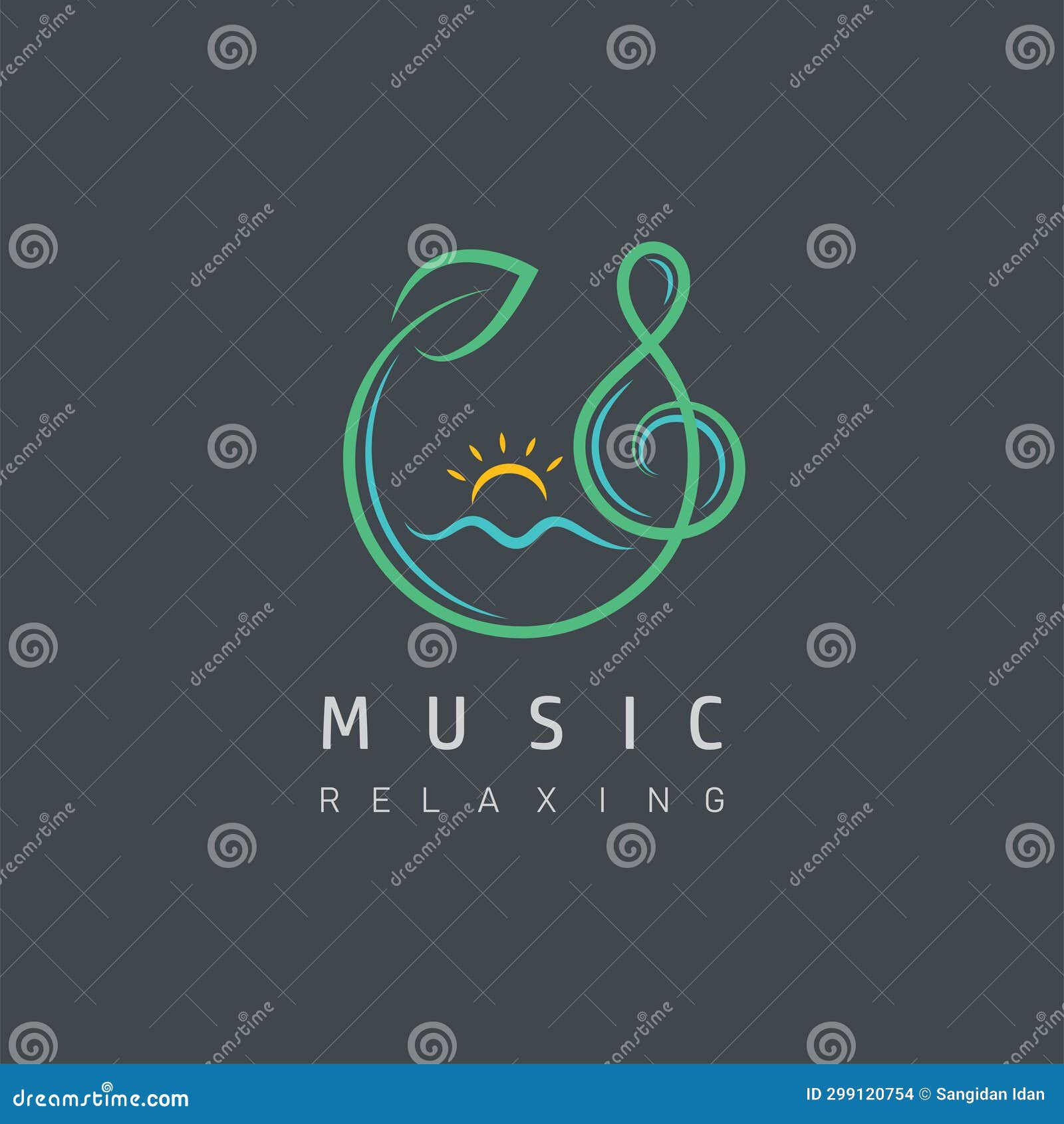 Relaxation Music Icon Vector Concept Design Template Stock Vector ...