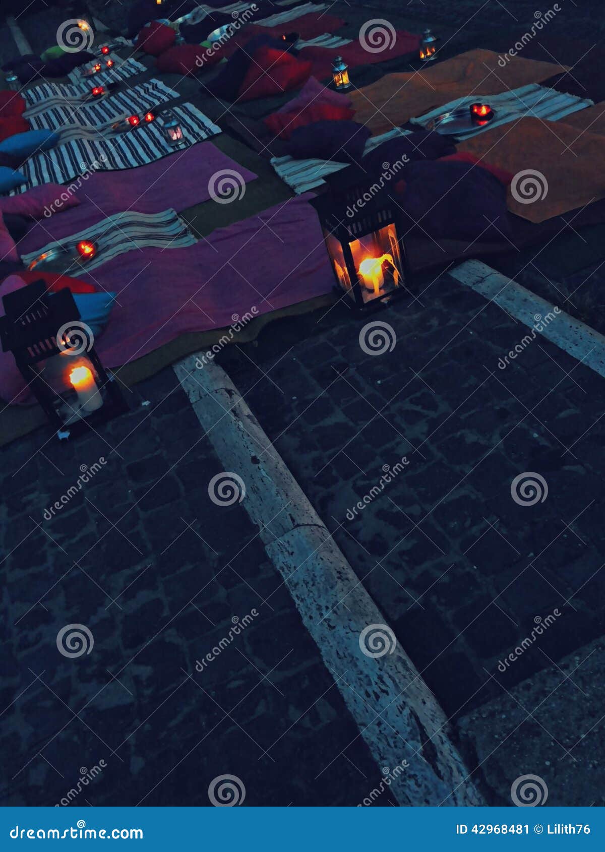 Relaxation at night stock image. Image of candle, outdoor - 42968481