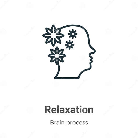 Relaxation Outline Vector Icon. Thin Line Black Relaxation Icon, Flat ...